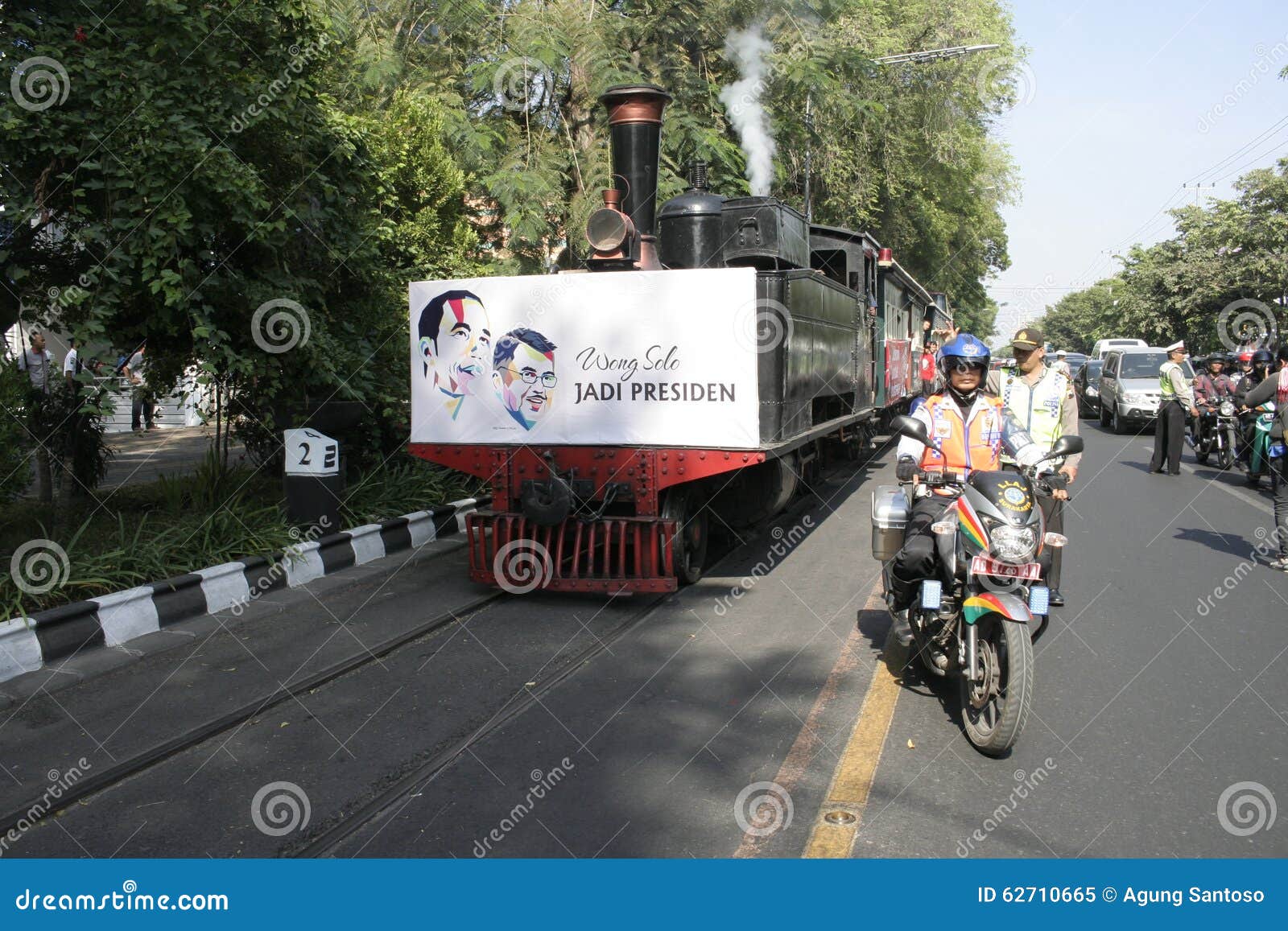 Ancient and Rail Transportation Decker Bus in the City of Solo, Central ...