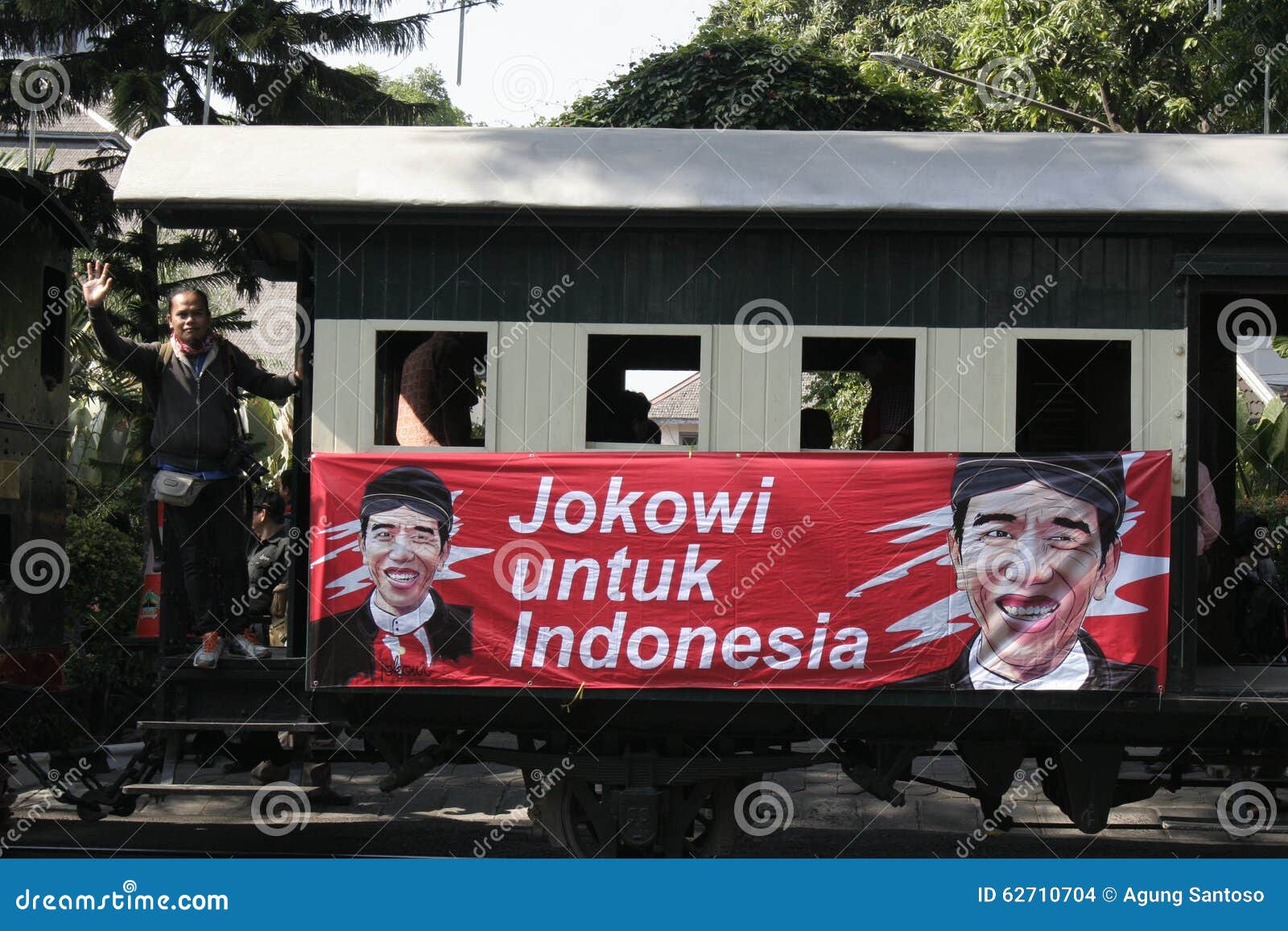 Ancient and Rail Transportation Decker Bus in the City of Solo, Central ...