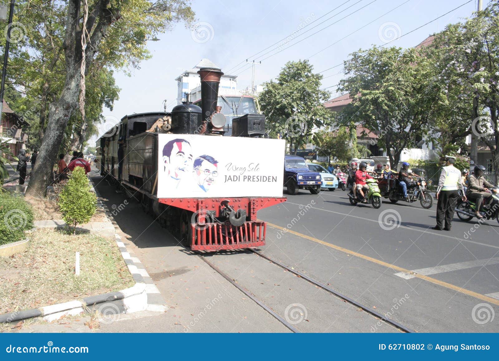 Ancient and Rail Transportation Decker Bus in the City of Solo, Central ...