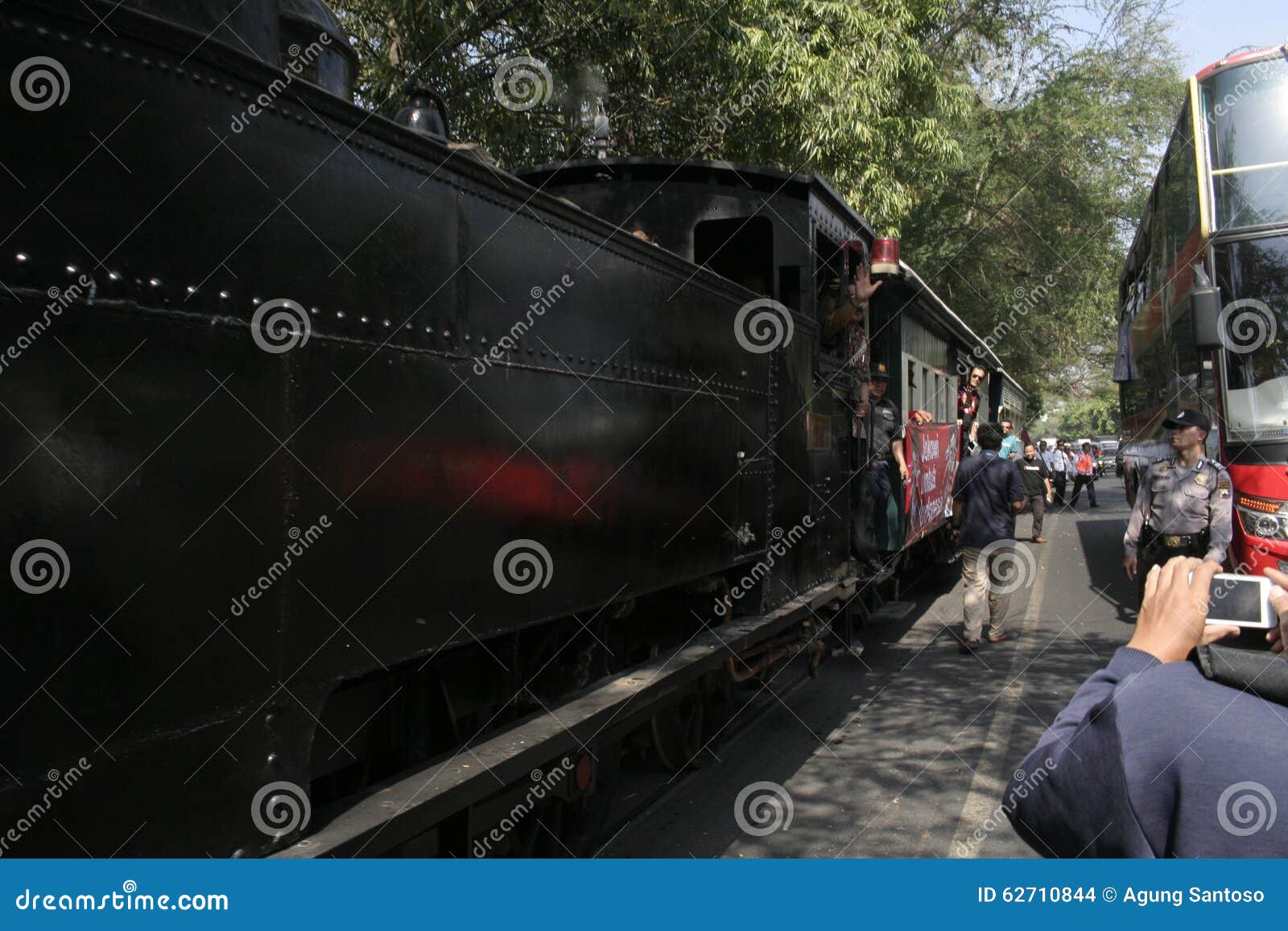 Ancient and Rail Transportation Decker Bus in the City of Solo, Central ...