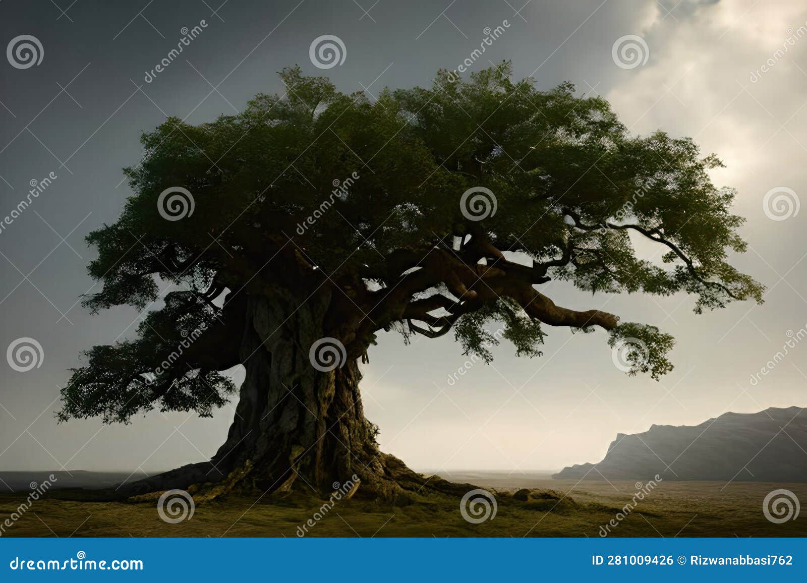 An Ancient Realistic Haunted Tree, Magical and Fantasy Stock ...