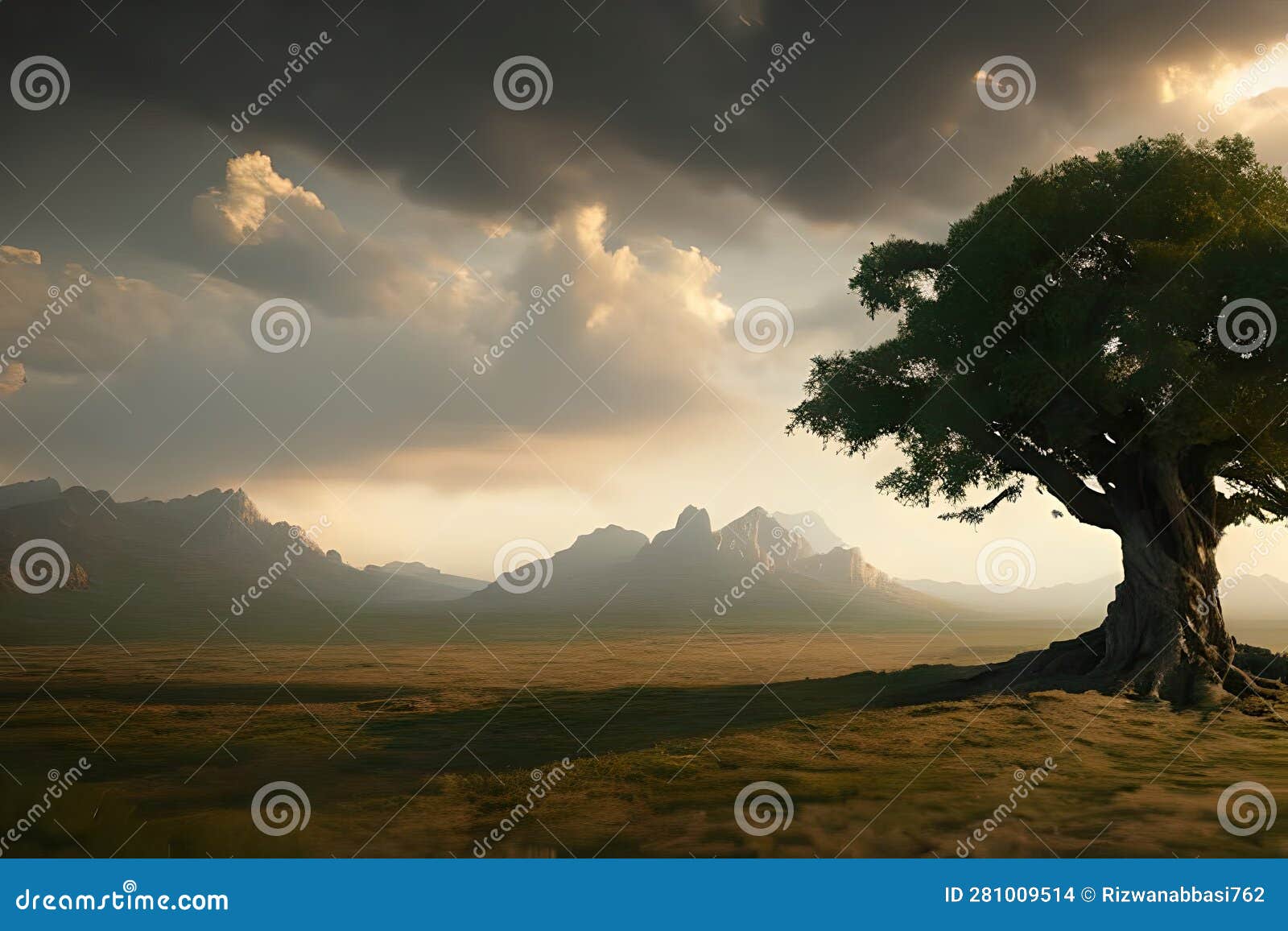 An Ancient Realistic Haunted Tree, Magical and Fantasy Stock ...