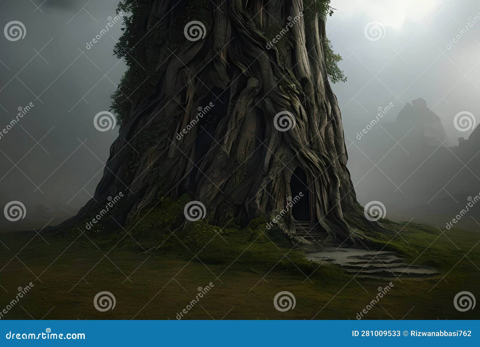 An Ancient Realistic Haunted Tree, Magical and Fantasy Stock ...
