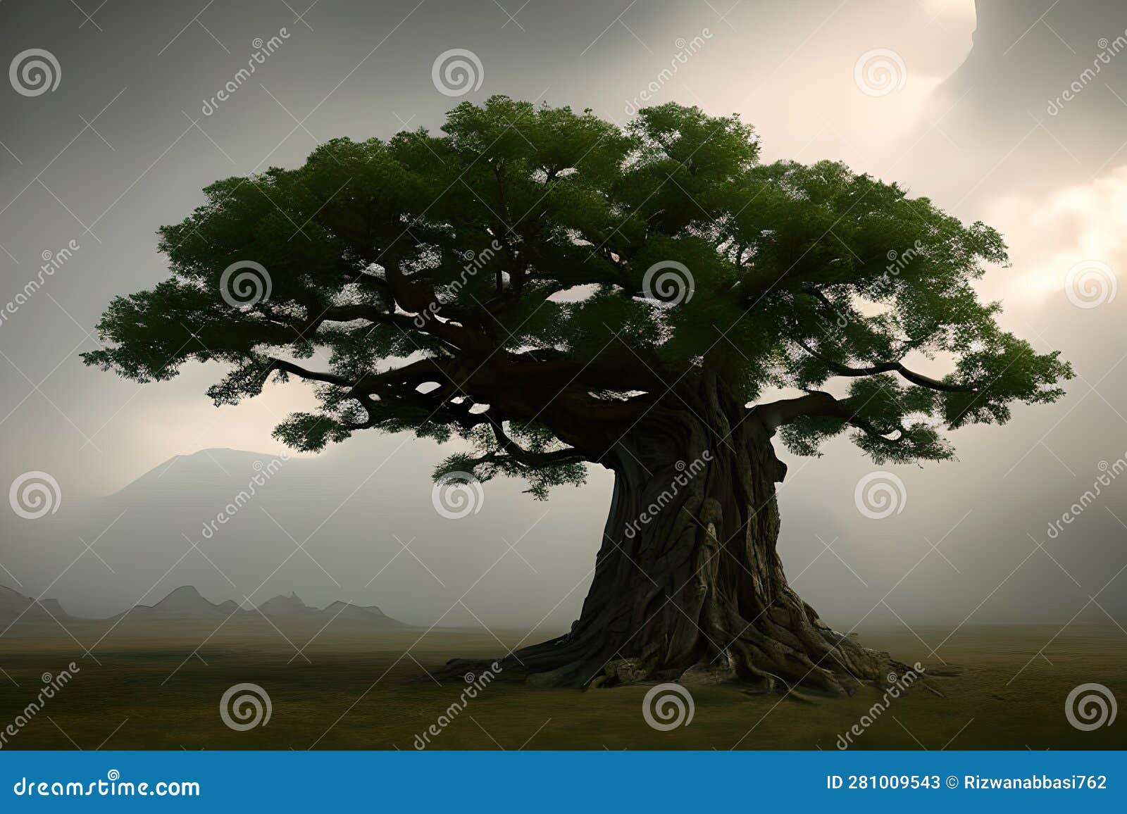 An Ancient Realistic Haunted Tree, Magical and Fantasy Stock ...