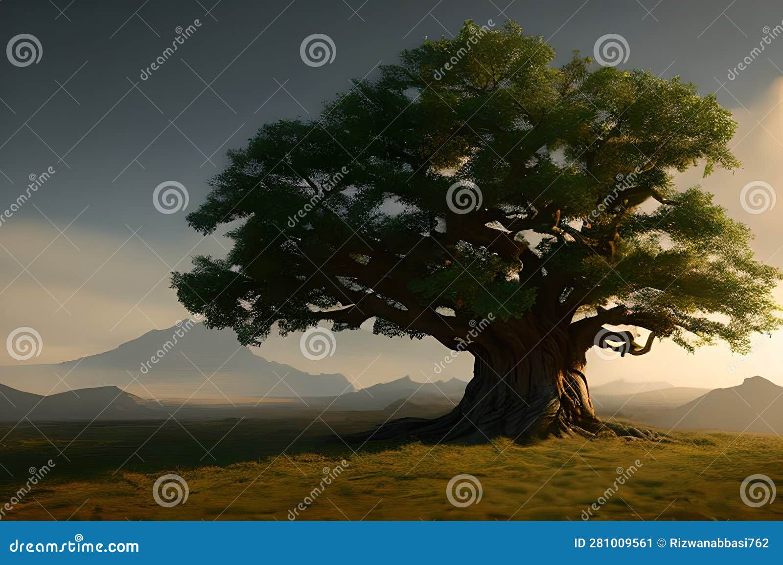 An Ancient Realistic Haunted Tree, Magical and Fantasy Stock ...