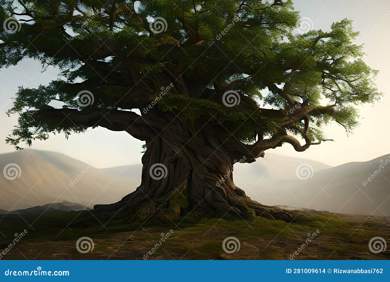 An Ancient Realistic Haunted Tree, Magical and Fantasy Stock ...