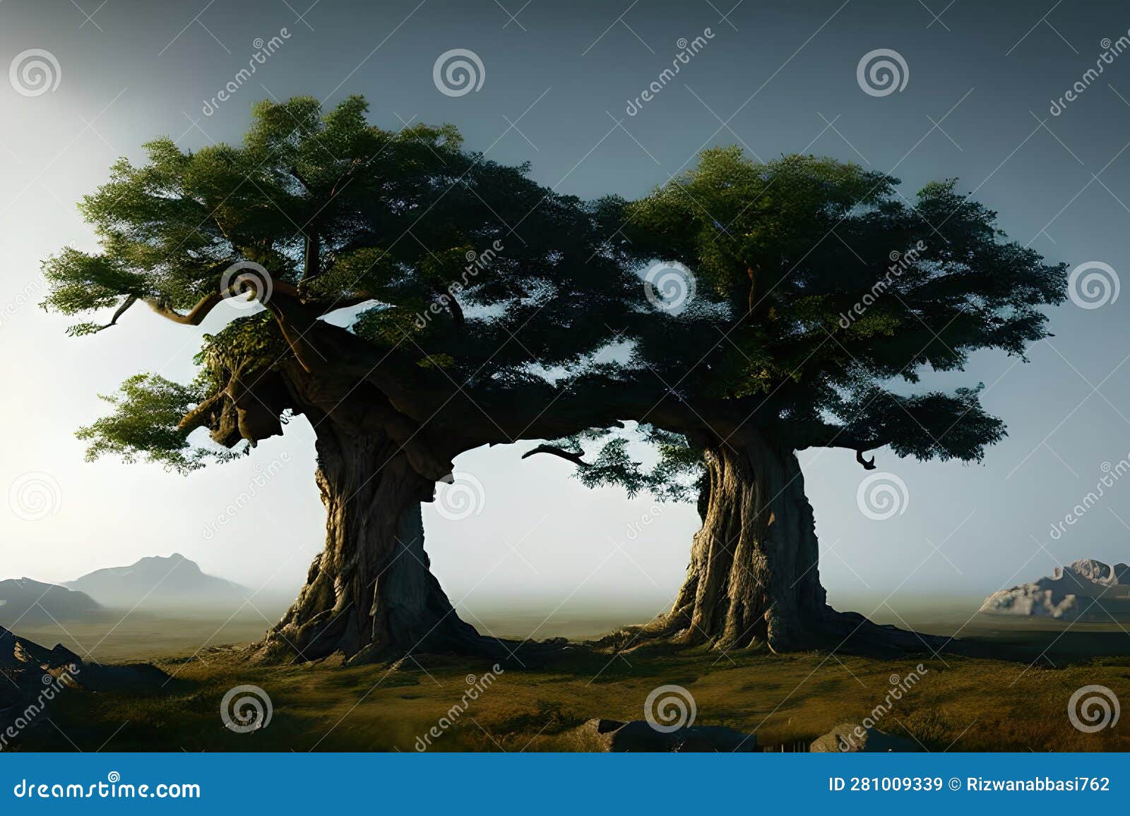 An Ancient Realistic Haunted Tree, Magical and Fantasy Stock ...