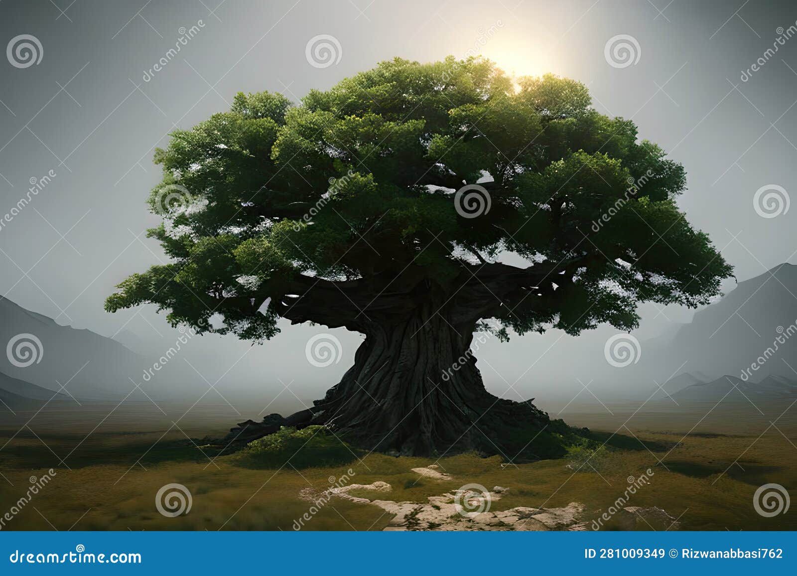 An Ancient Realistic Haunted Tree, Magical and Fantasy Stock ...