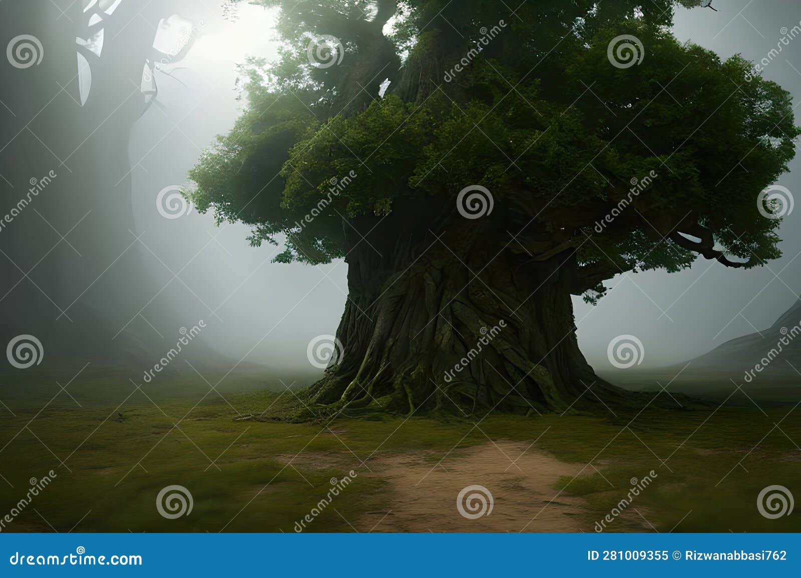 An Ancient Realistic Haunted Tree, Magical and Fantasy Stock ...