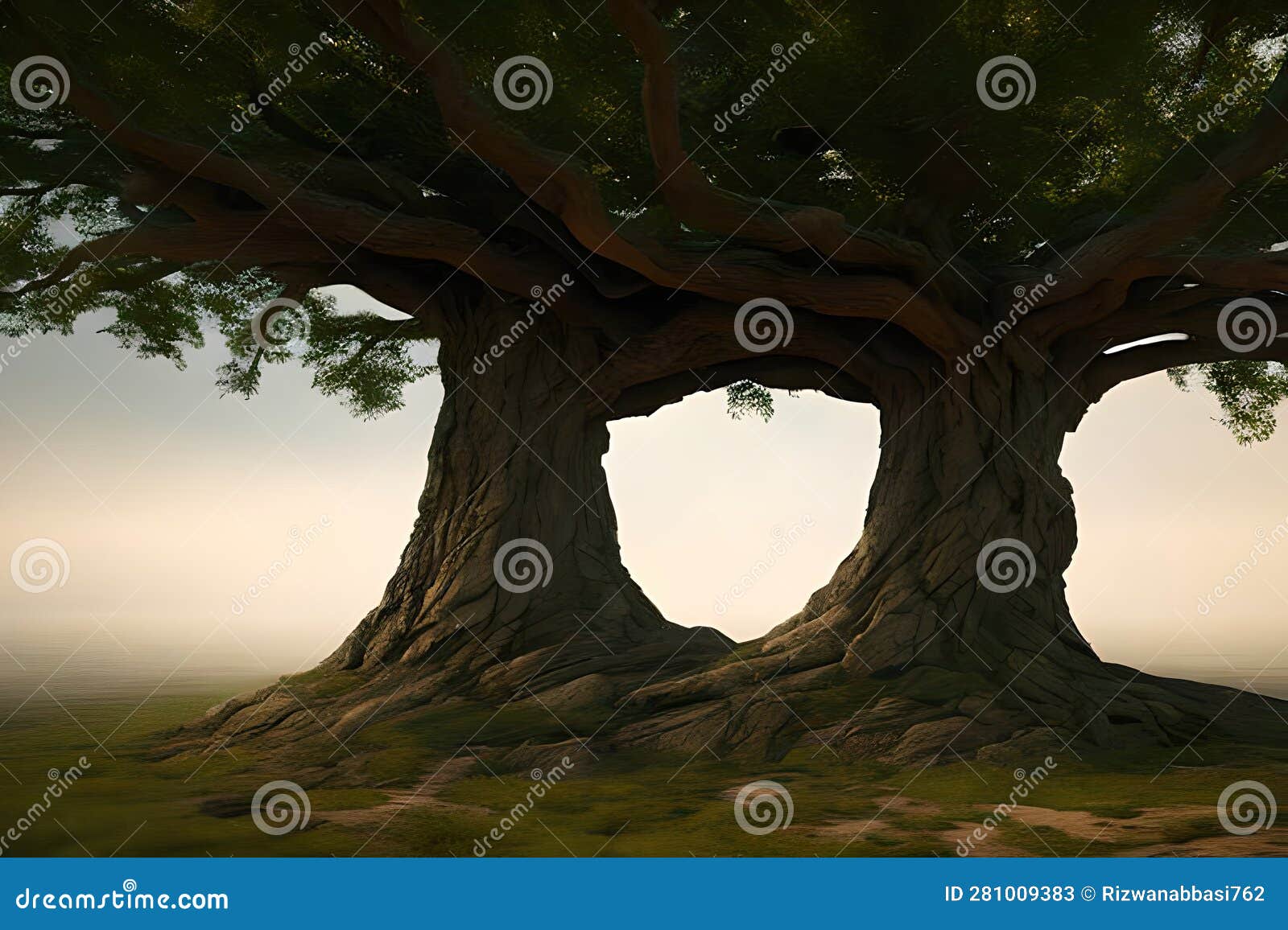 An Ancient Realistic Haunted Tree, Magical and Fantasy Stock ...