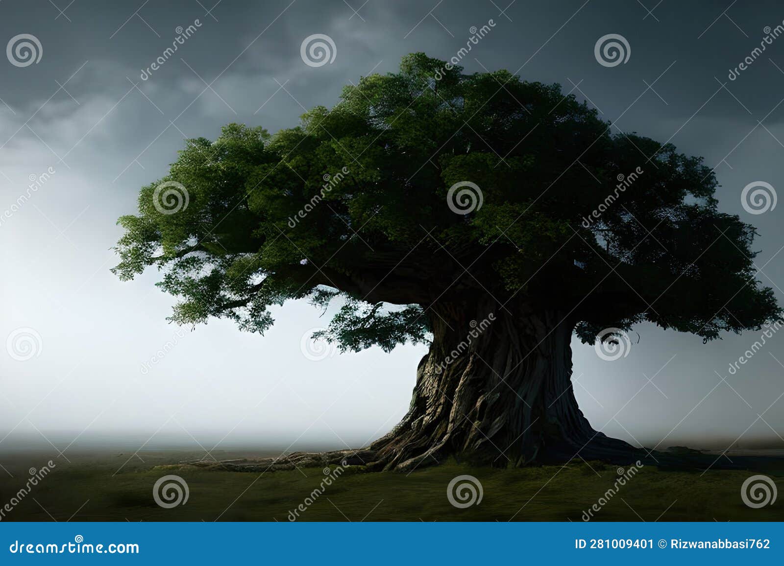 An Ancient Realistic Haunted Tree, Magical and Fantasy Stock ...