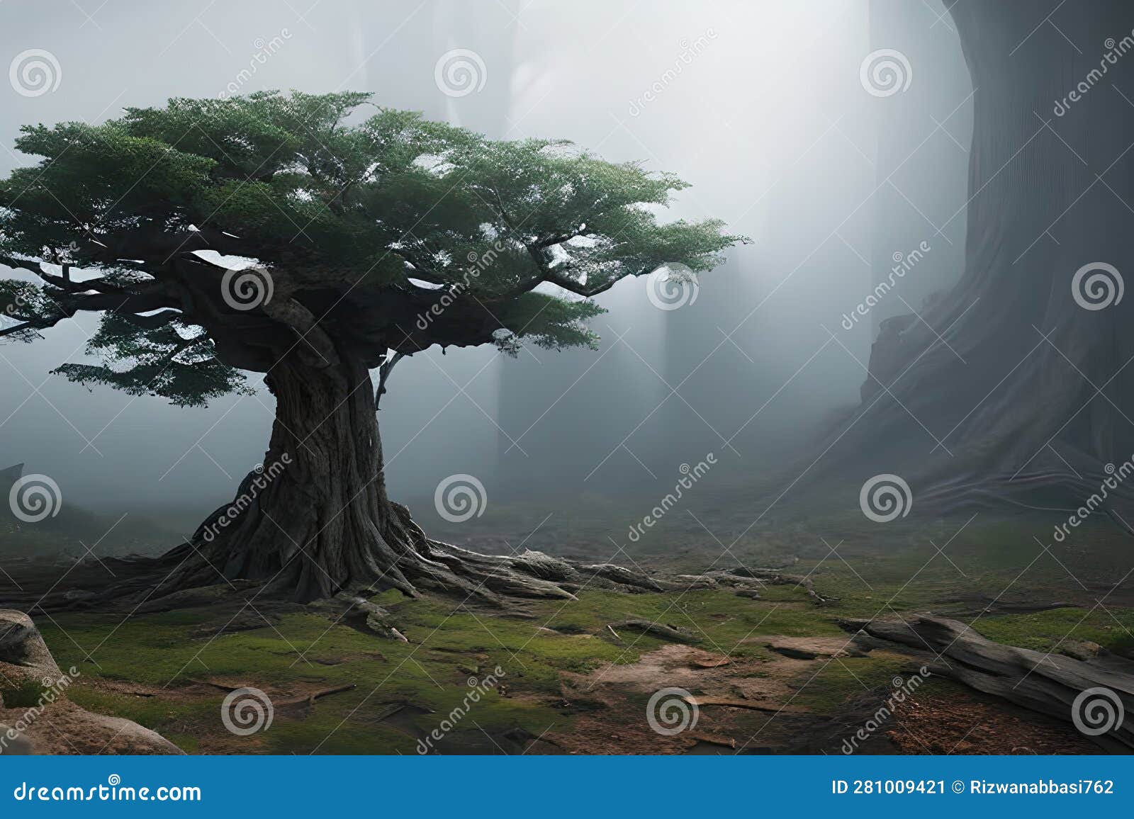 An Ancient Realistic Haunted Tree, Magical and Fantasy Stock ...