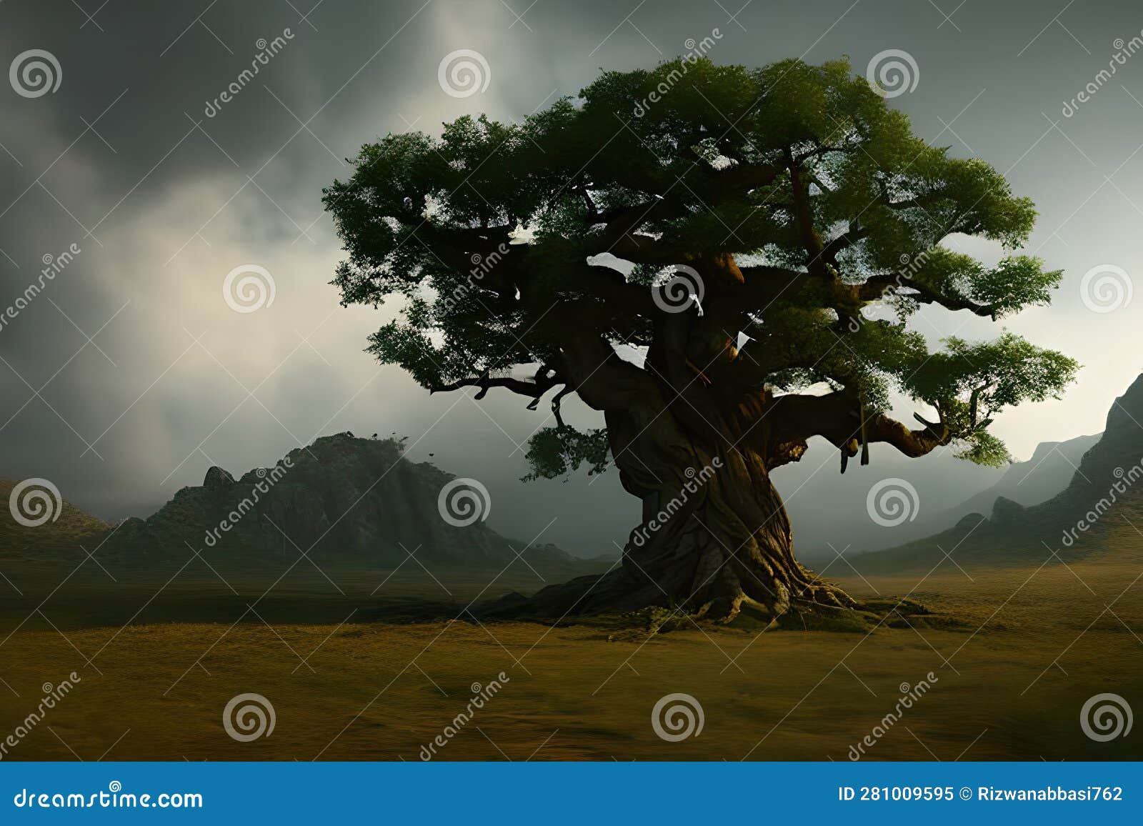 An Ancient Realistic Haunted Tree, Magical and Fantasy Stock ...