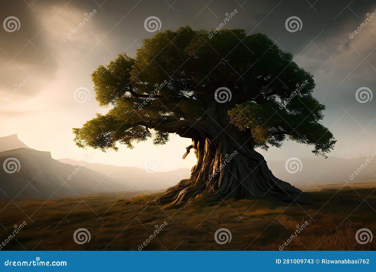 An Ancient Realistic Haunted Tree, Magical and Fantasy Stock ...