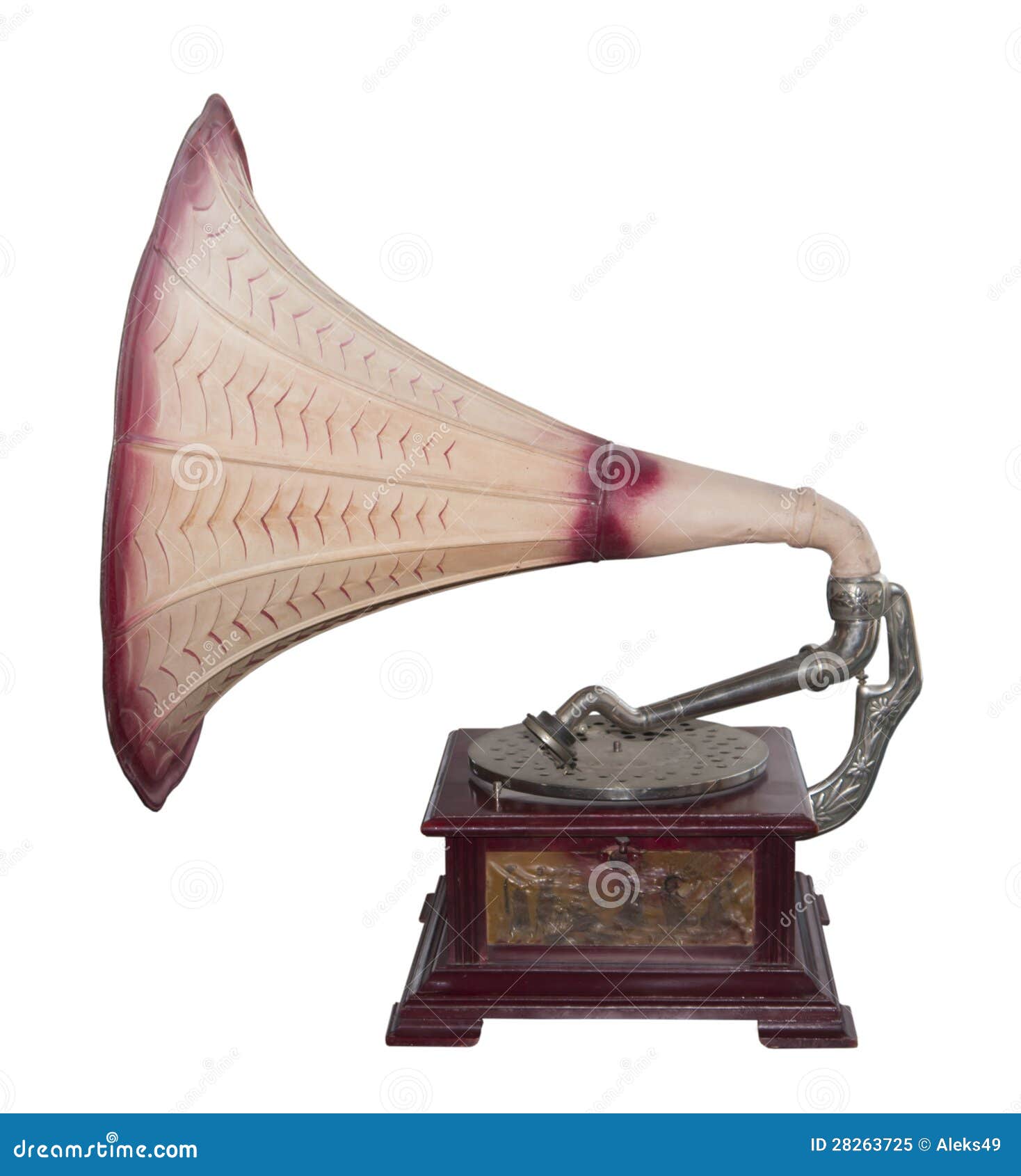 Ancient record player stock image. Image of listening - 28263725