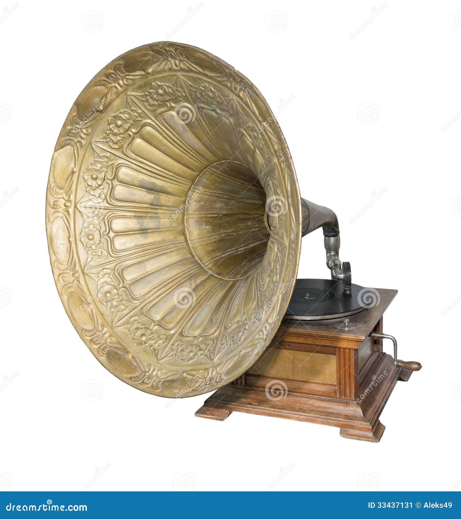 Ancient record player stock image. Image of listening - 33437131