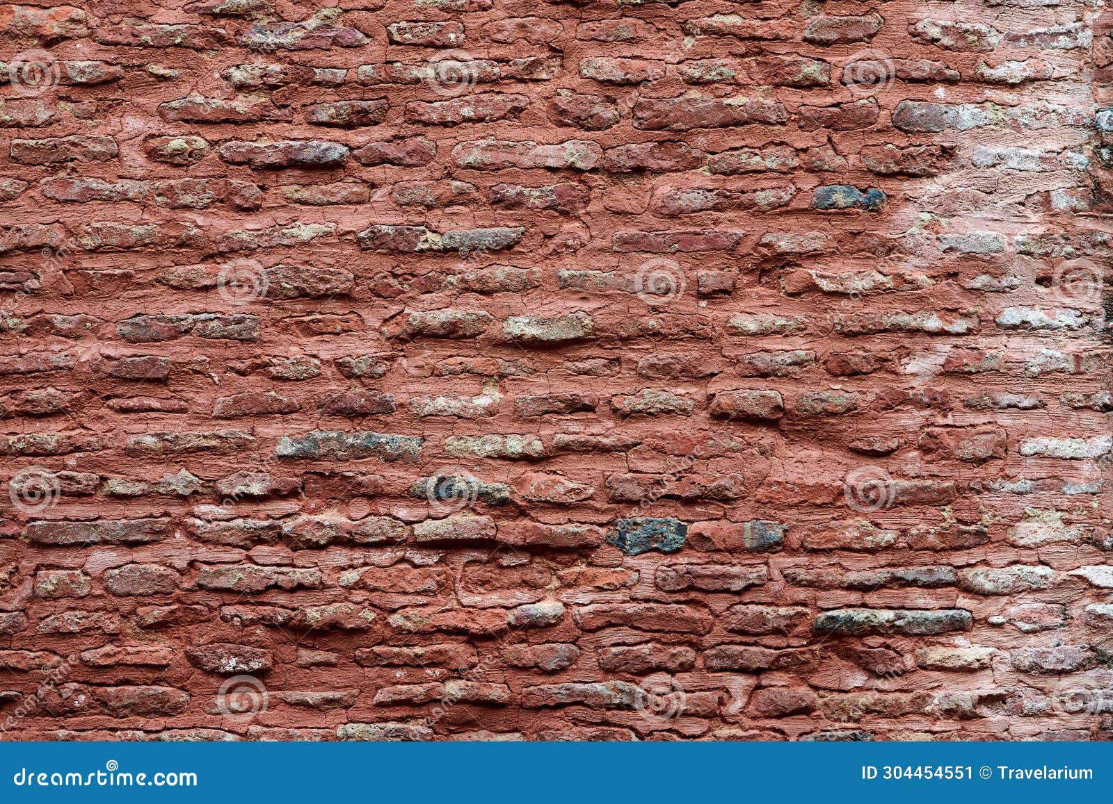 Ancient Red Brick Wall Of Old House Exterior, Red Brick Texture On ...