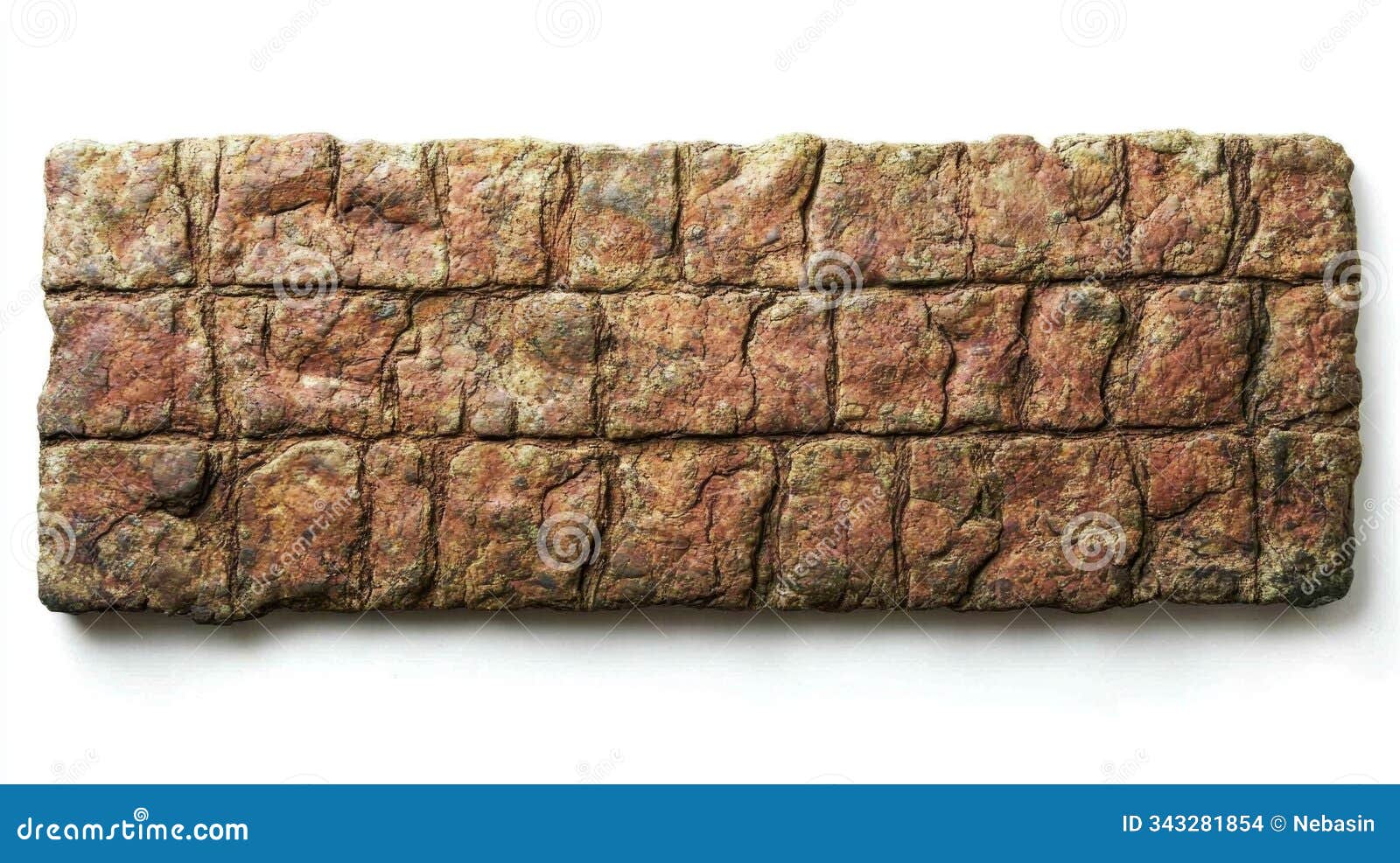 Ancient Red Clay Wall Texture with Cracks and Rough Surface on White ...