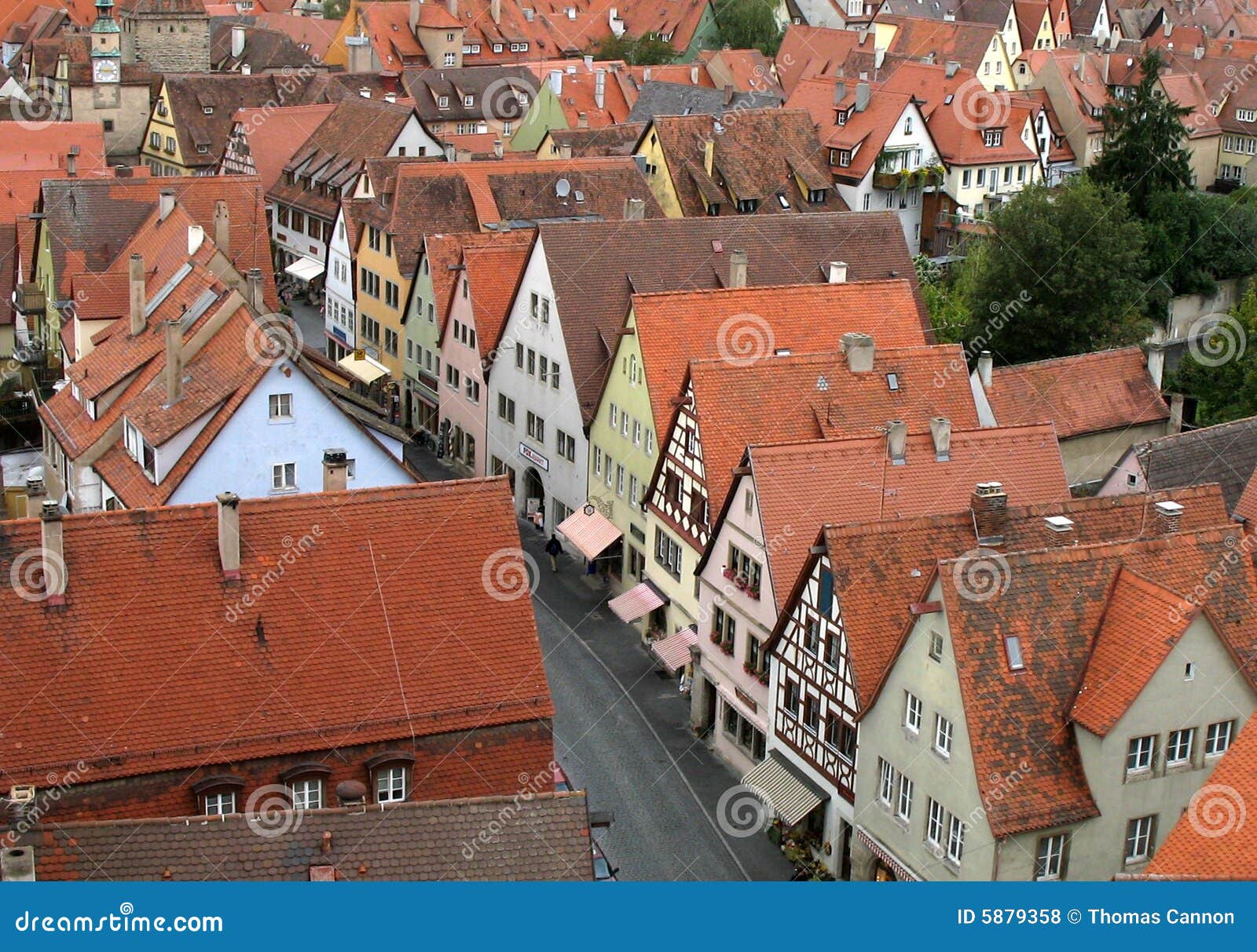 Ancient Red Roofs - Central Germany Stock Photo - Image of historic ...