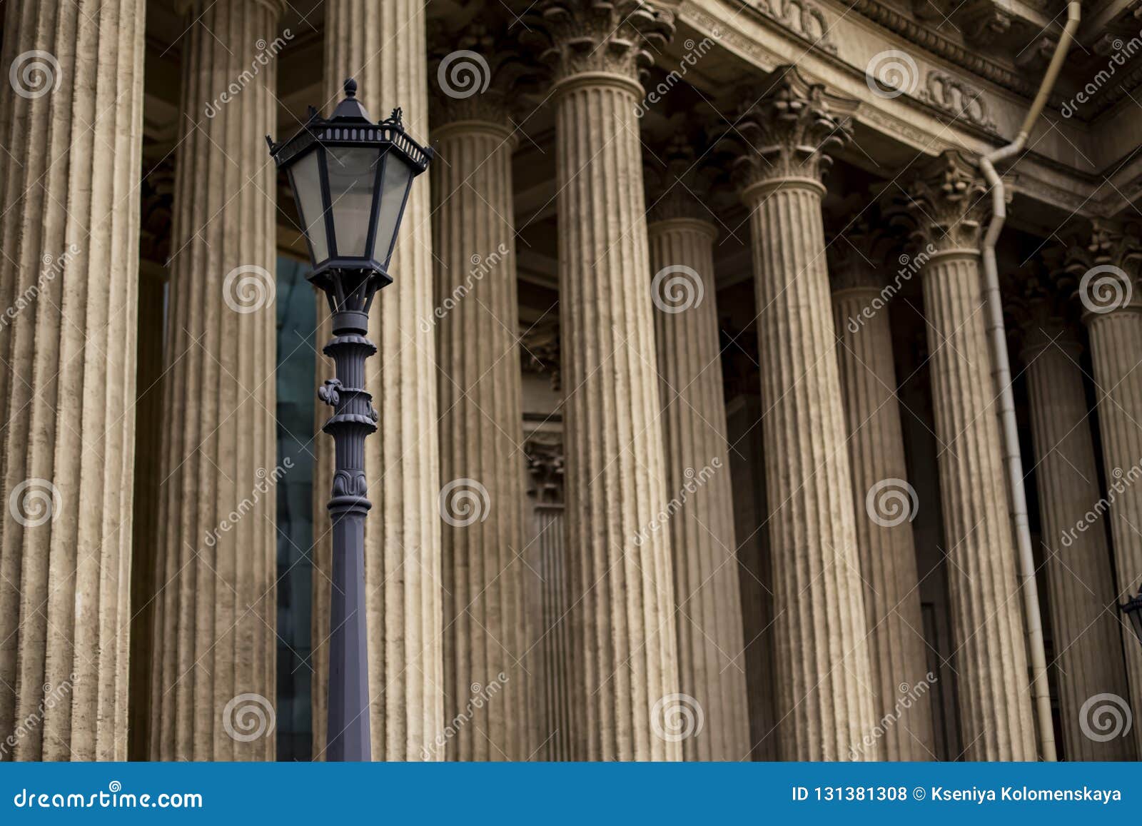 Relief Columns of the Cathedral Stock Photo - Image of columns ...