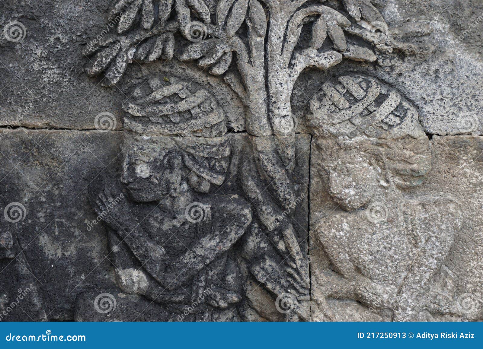 Blitar, East Java, Indonesia - April 25th, 2021 : Ancient Relief on the ...