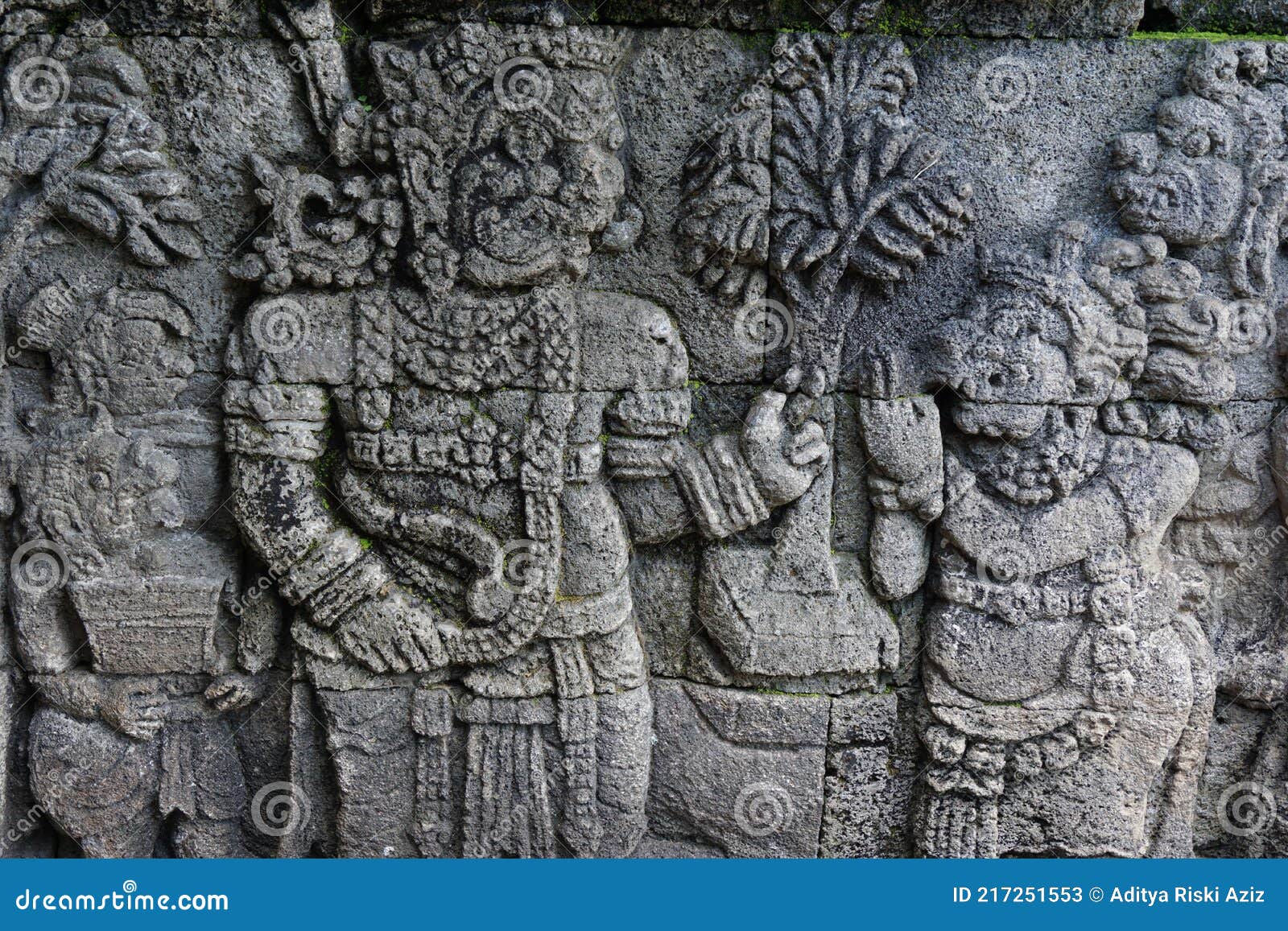Blitar, East Java, Indonesia - April 25th, 2021 : Ancient Relief on the ...