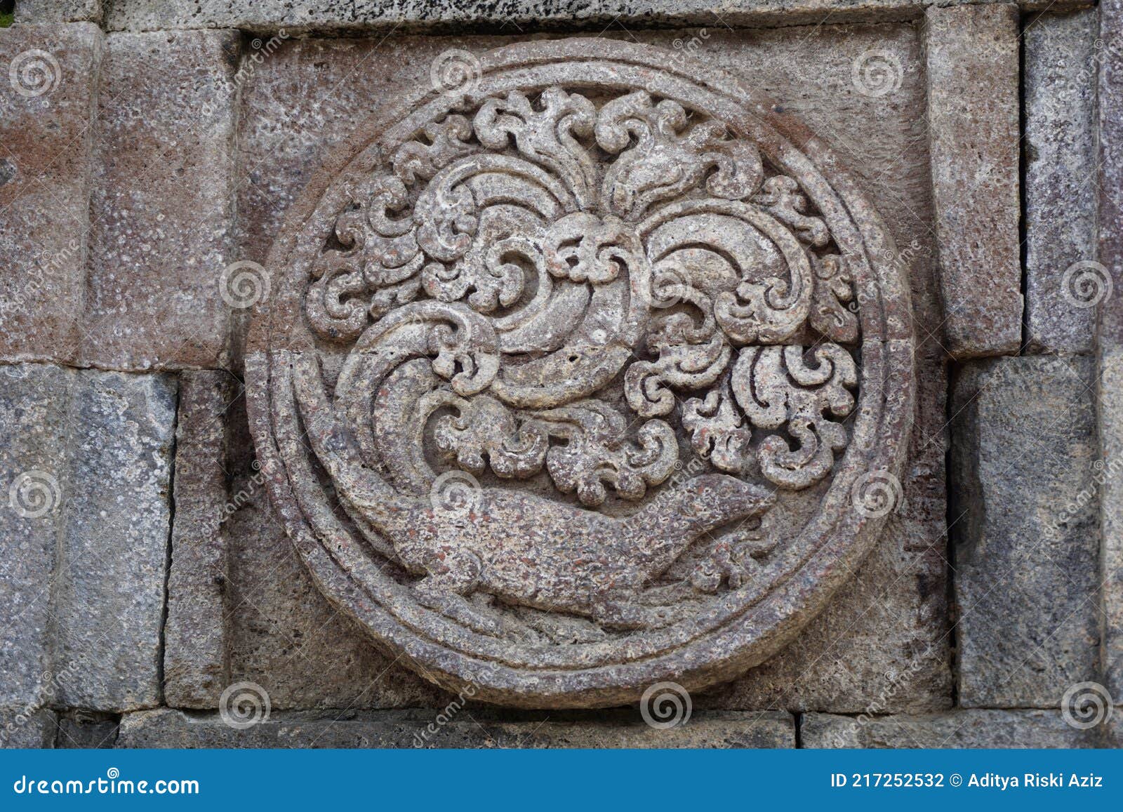 Blitar, East Java, Indonesia - April 25th, 2021 : Ancient Relief on the ...