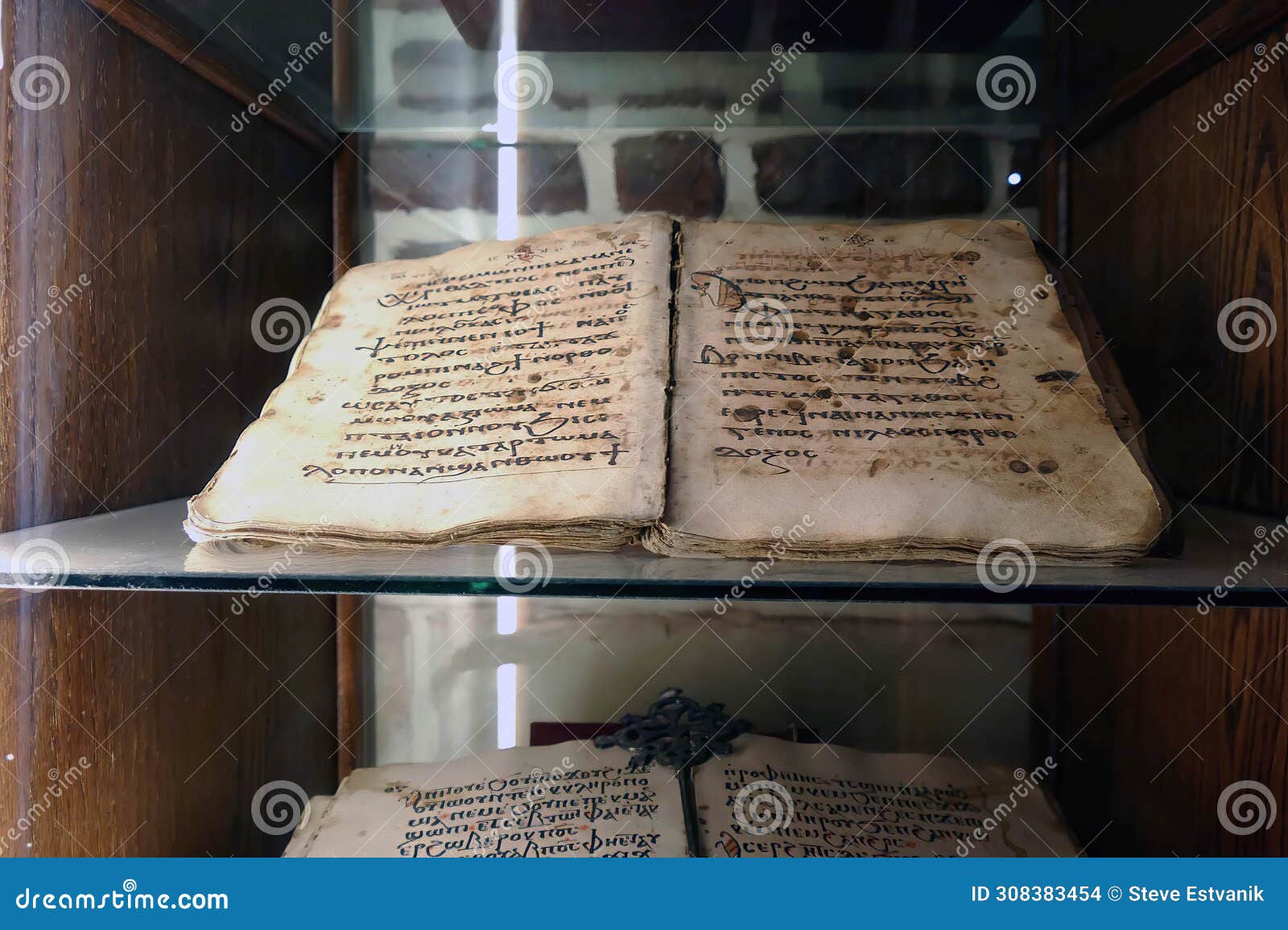 Ancient Religious Codex in Both Coptic and Arabic Calligraphy Editorial ...