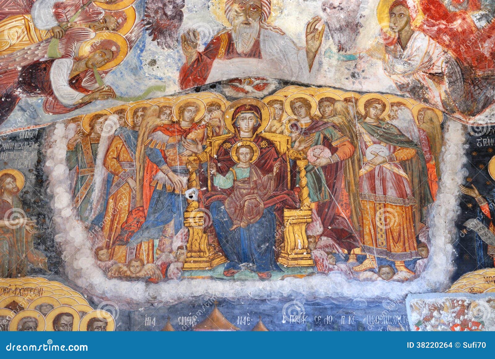 Ancient Religious Paintings in Christianity Stock Photo - Image of ...