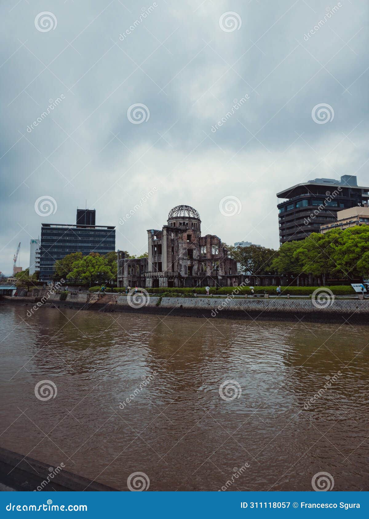Ancient Remains of the Building Hit by the Atomic Bomb Stock Image ...