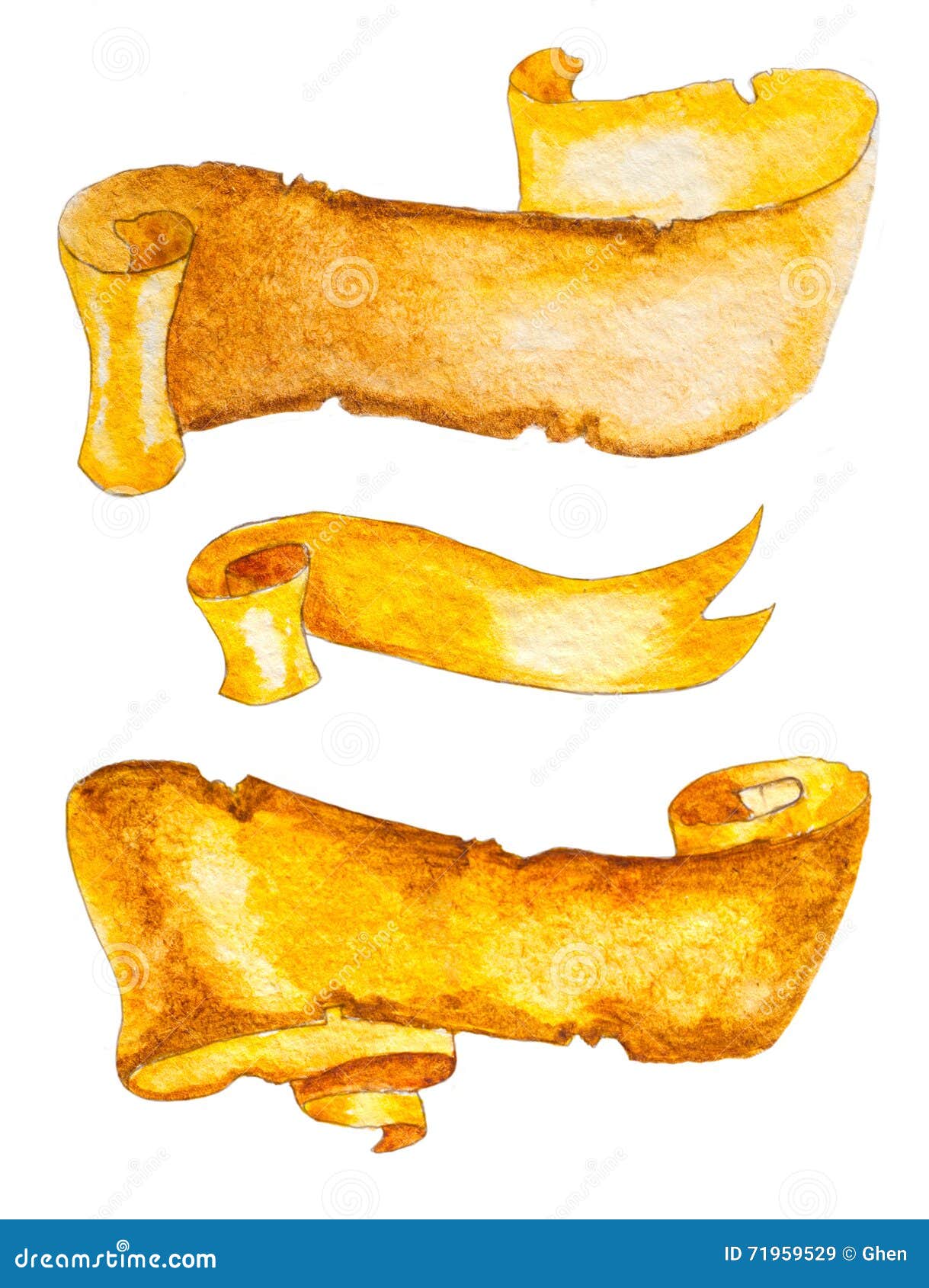 Ancient Ribbons and Scrolls Stock Illustration - Illustration of curve ...