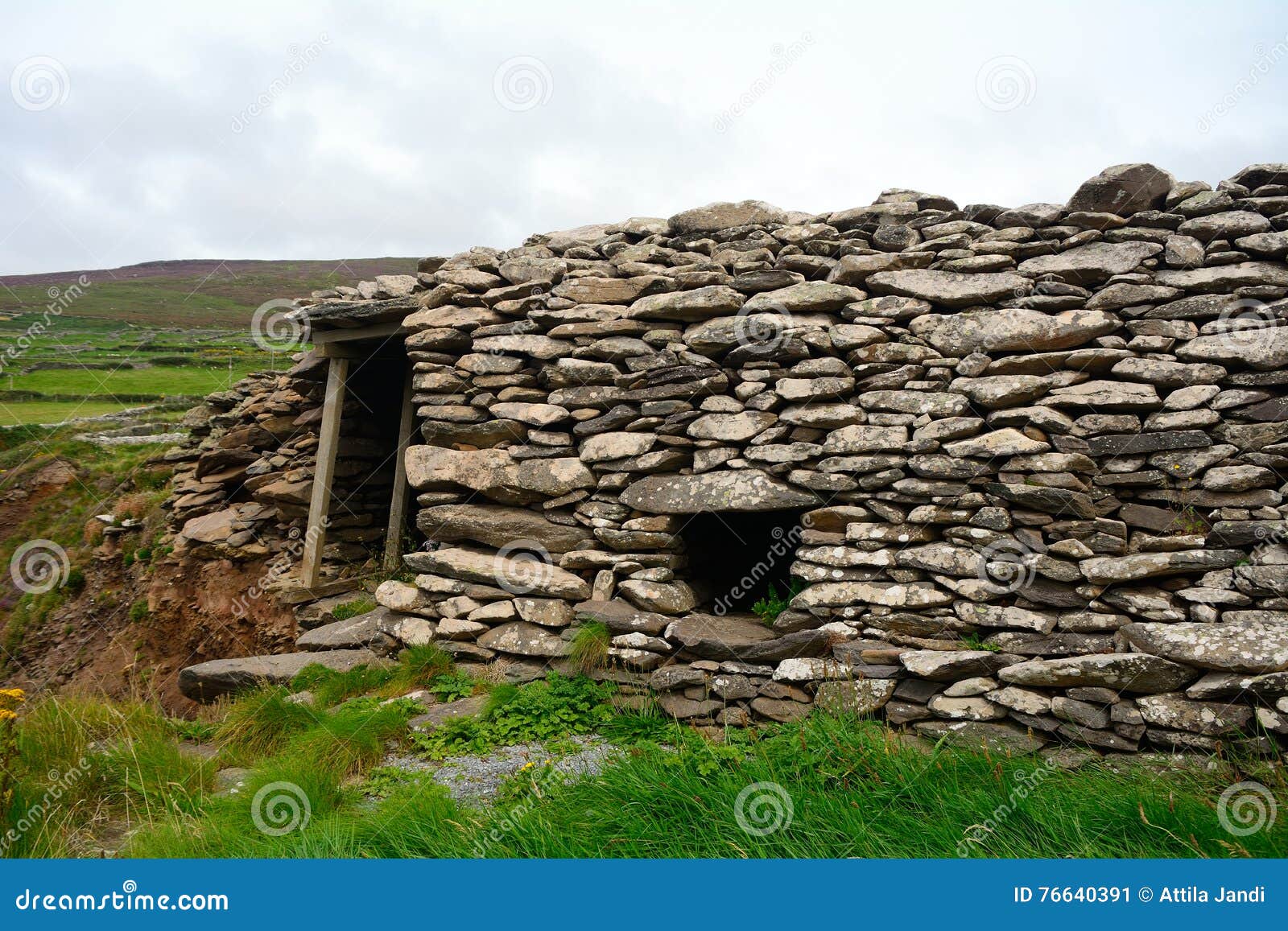 Ancient Ring Fort, Dunbeg, Ireland Stock Image - Image of defense ...