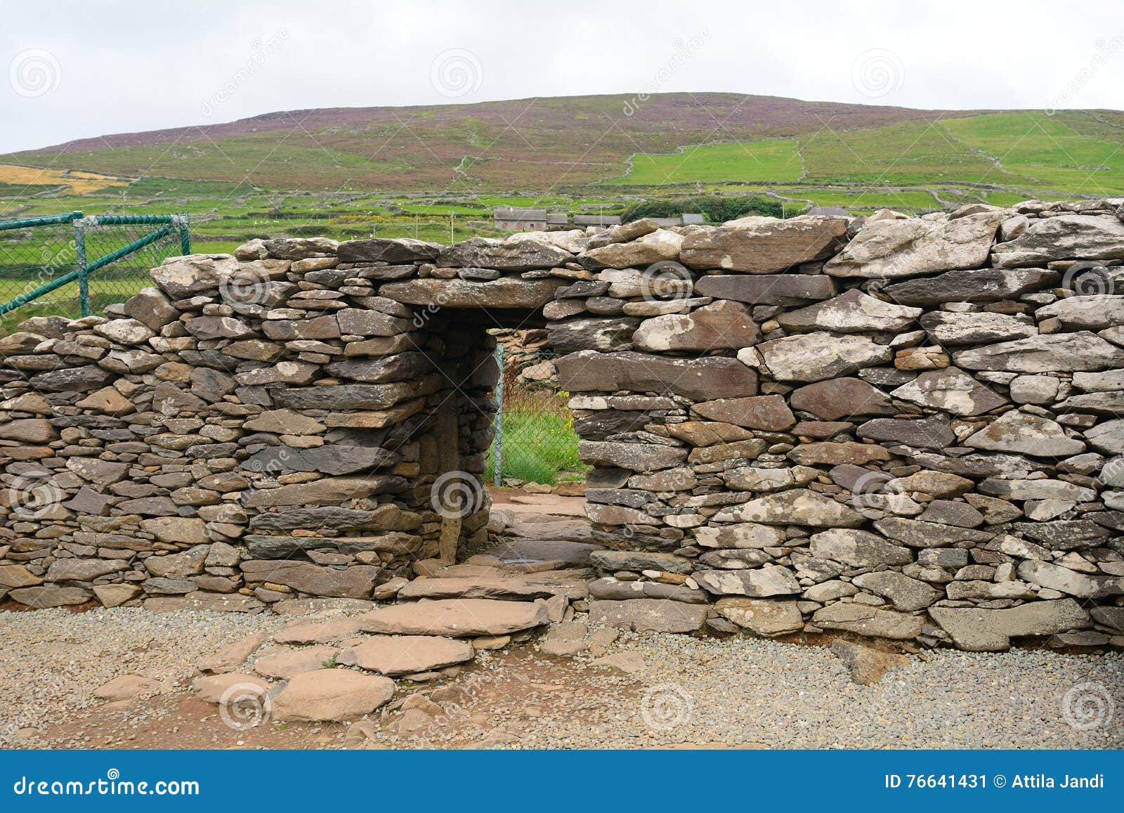 Ancient Ring Fort, Dunbeg, Ireland Stock Image - Image of dwelling ...