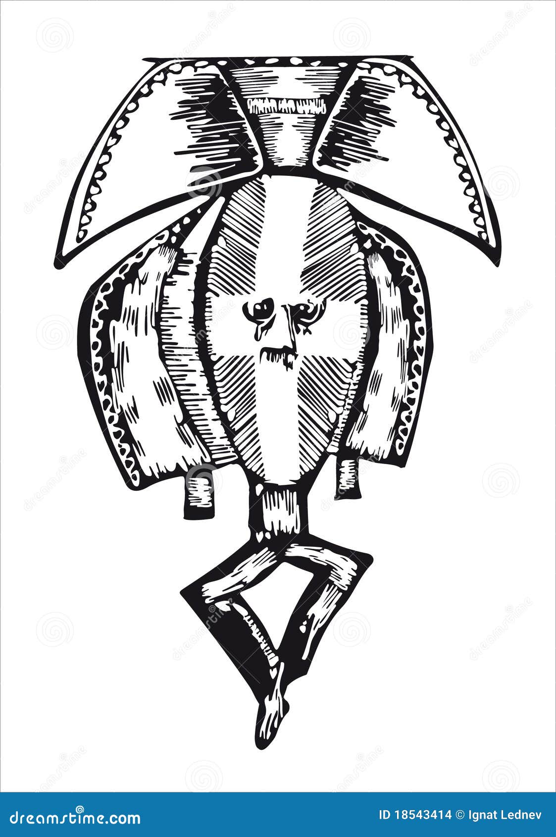 Ancient ritual mask stock vector. Illustration of stone - 18543414