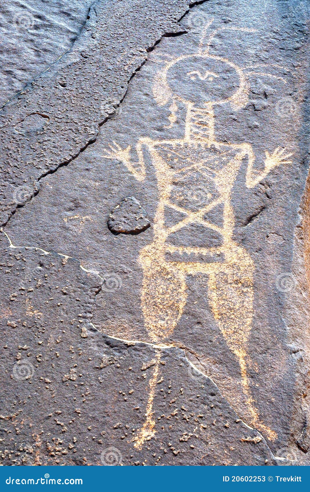 Ancient Rock Art in Niger Depicting One Figure Stock Image - Image of ...