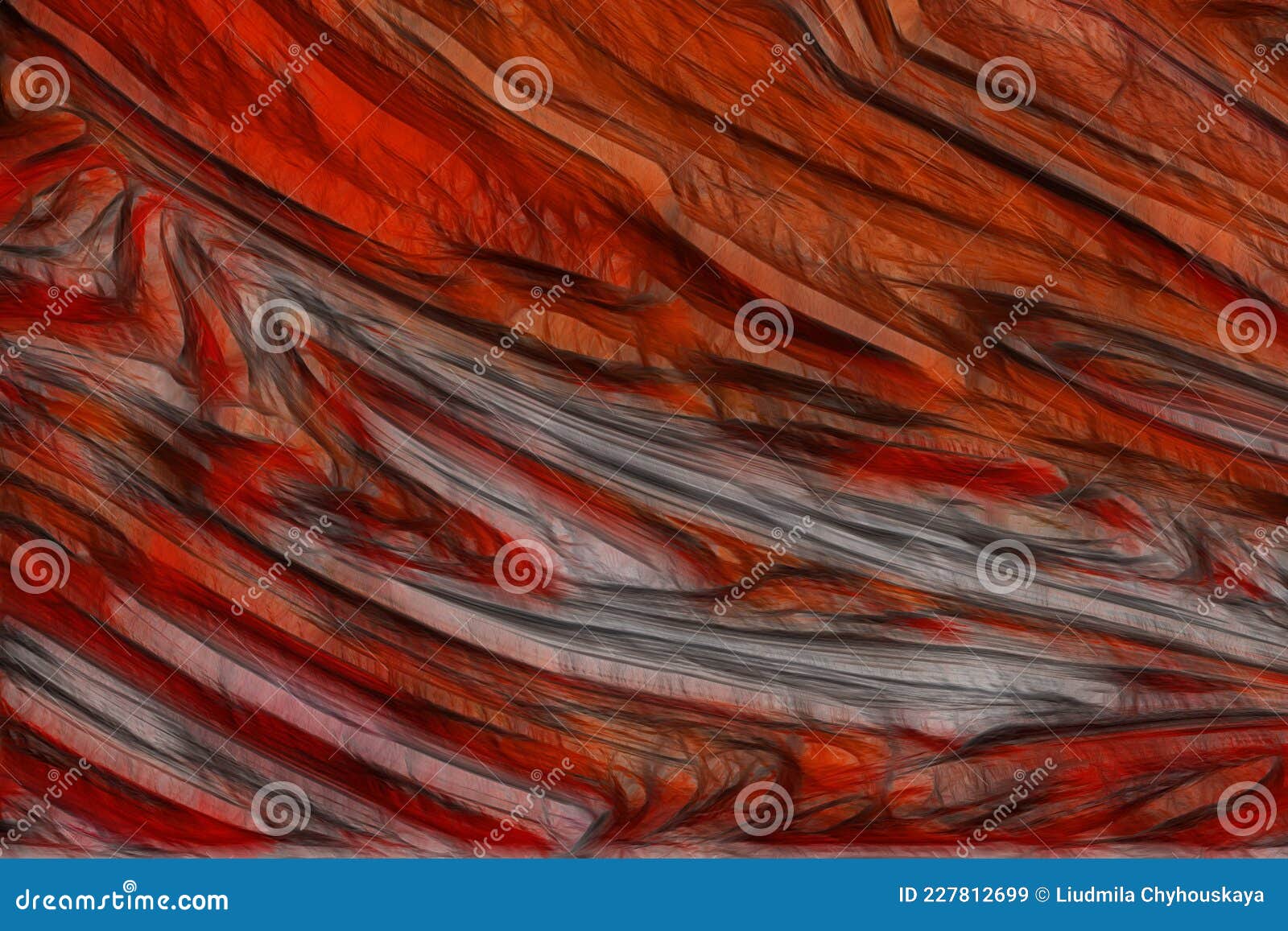Ancient Rock Art. Texture with Red Shades and Crumpled Patterns Stock ...