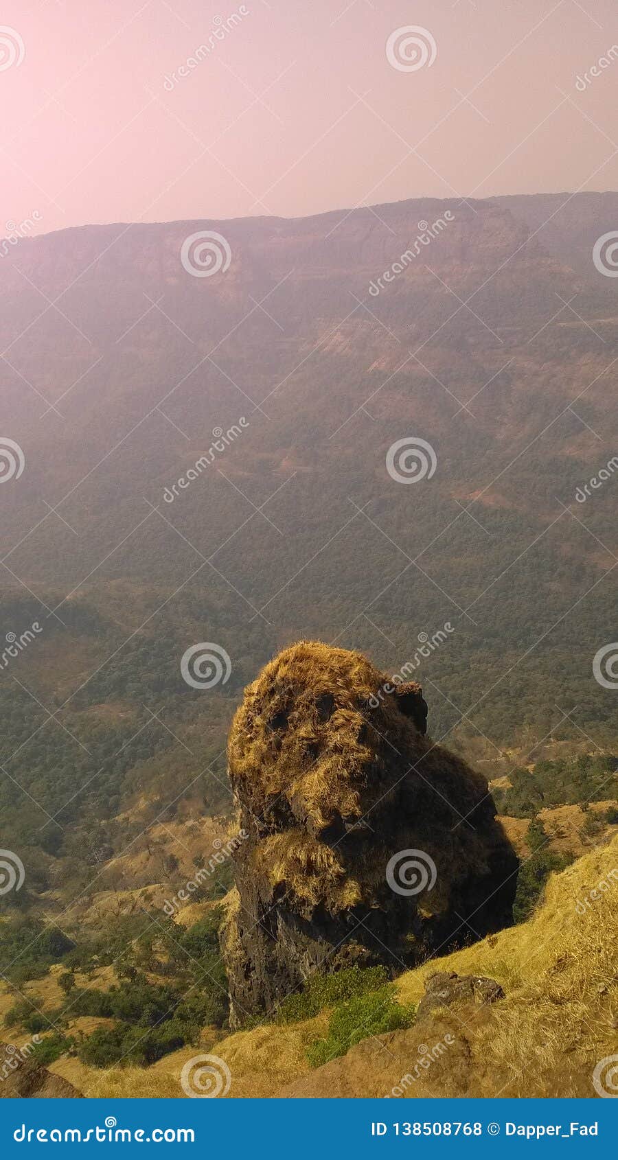 Ancient Rock on the Cliff Top Stock Photo - Image of railway, mountain ...