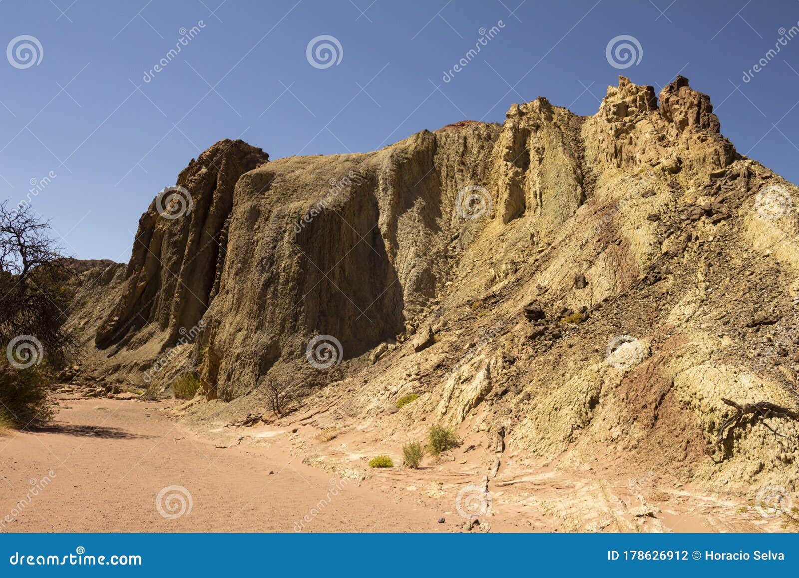 Ancient Rock Formations Eroded by Water and Wind. Reddish Stone ...