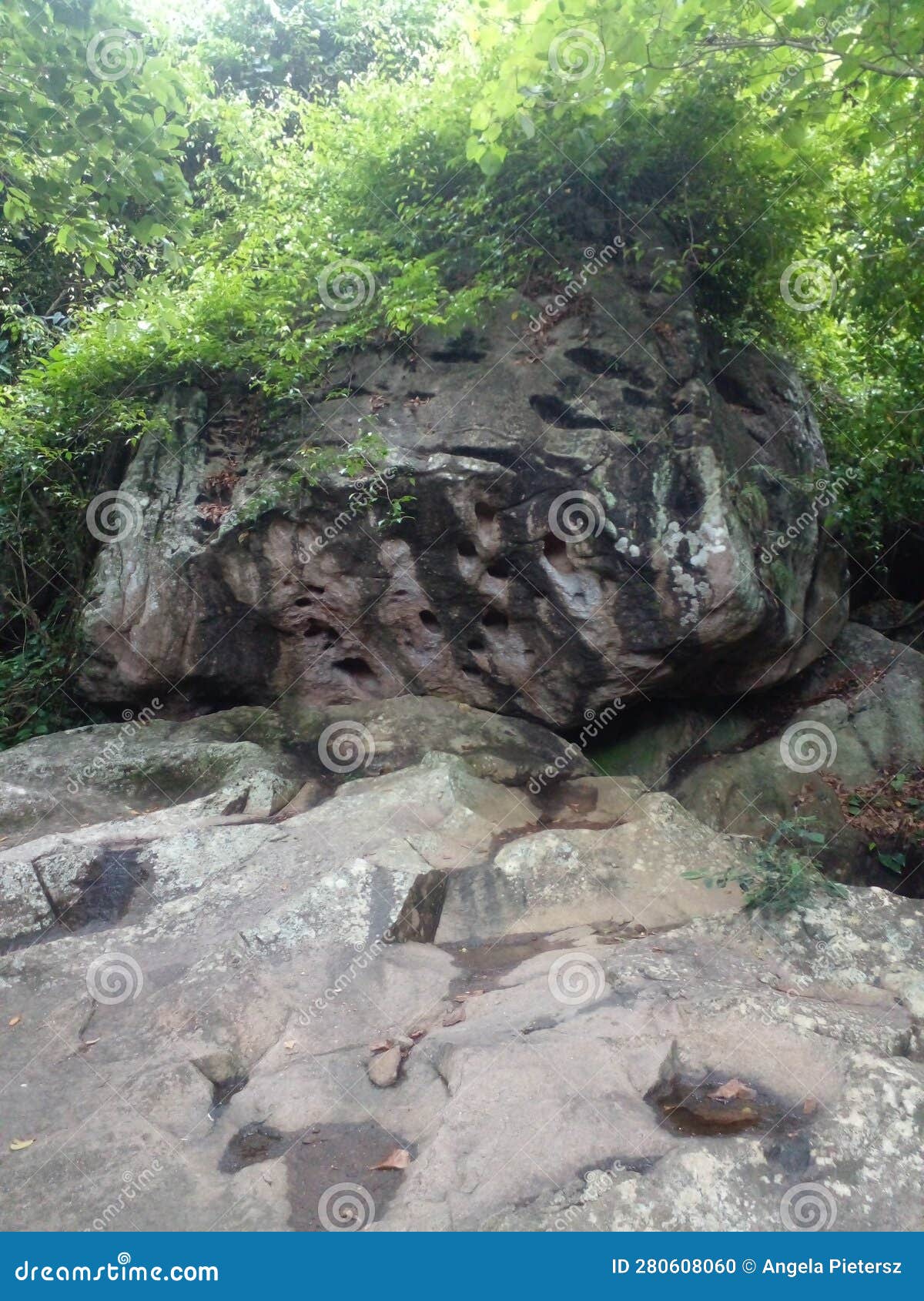 Ancient Rock at Historical Temple in Sri Lanka Stock Photo - Image of ...