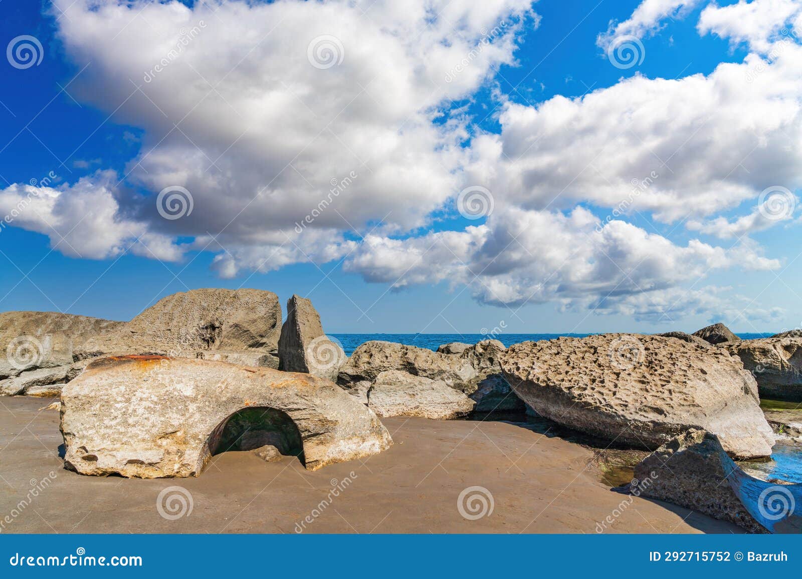 Ancient Rocks on the Sea Coast. Nature Wallpaper Stock Photo - Image of ...