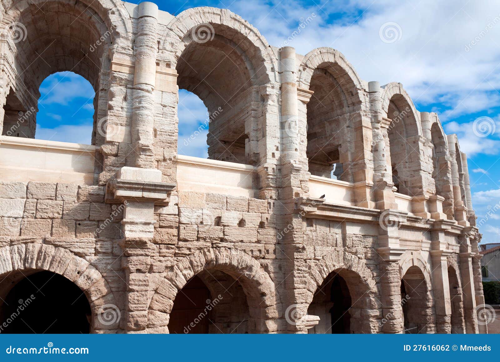Ancient Roman Amphitheater in Arles Stock Photo - Image of columns ...