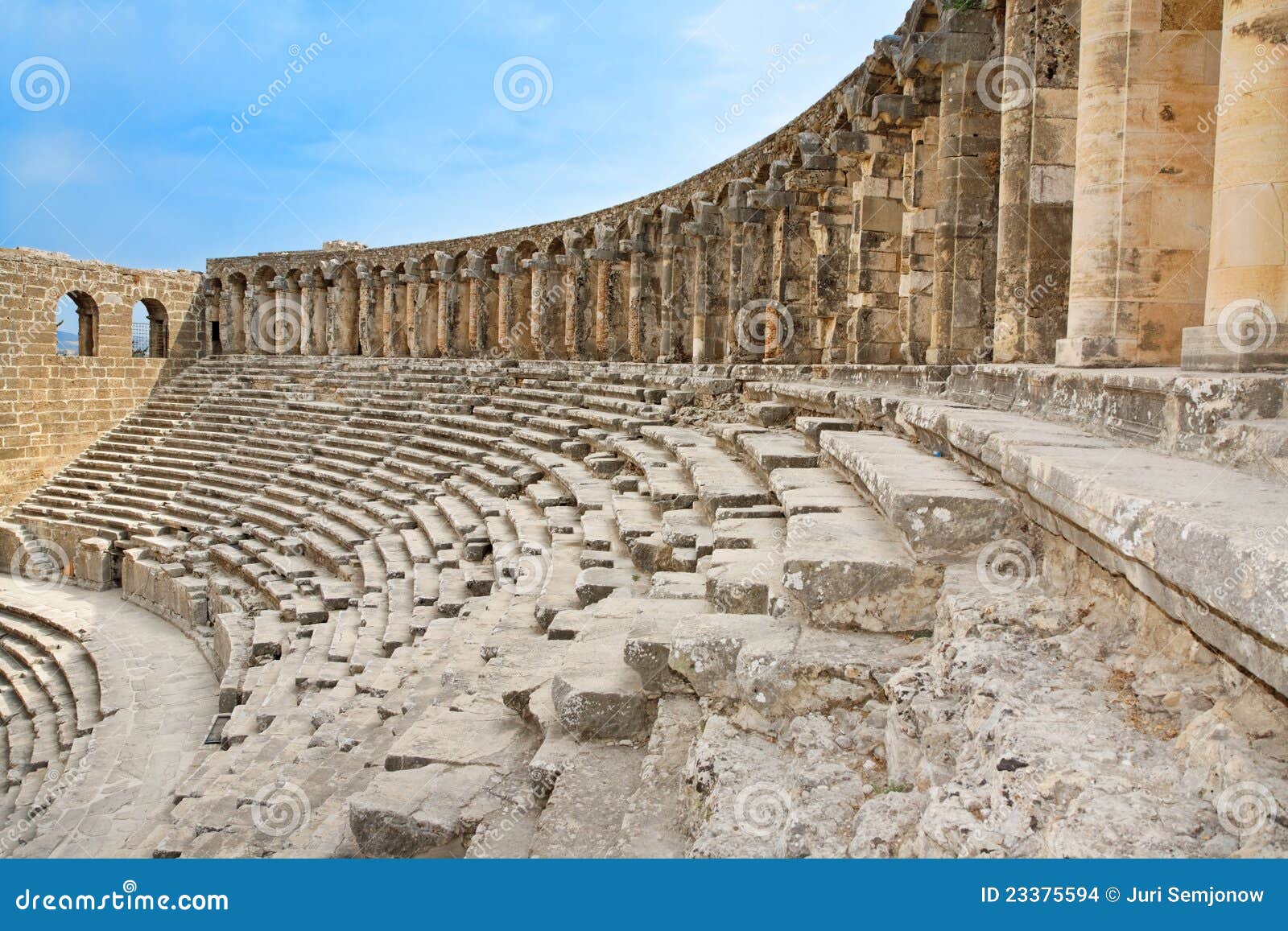Ancient Roman Amphitheater Aspendos. Stock Photography | CartoonDealer ...