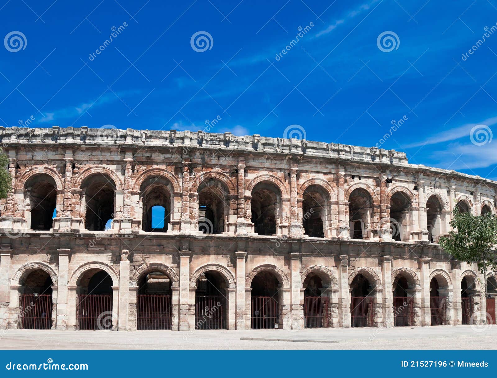 Ancient Roman Amphitheater in Nimes Stock Photo - Image of france ...