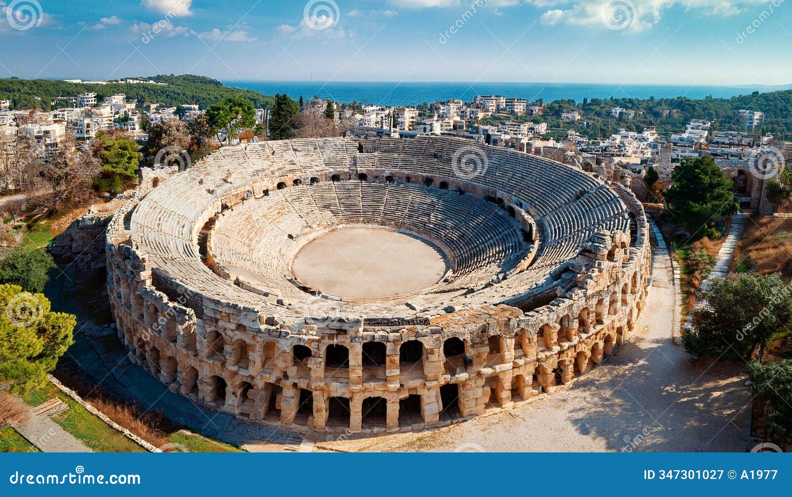 Roman Amphitheatre, AI Generated Stock Image | CartoonDealer.com #327892219