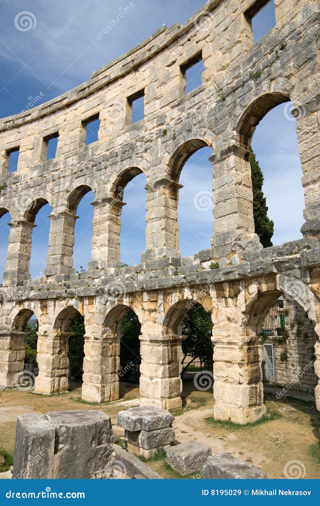 Ancient Roman Amphitheatre Of Pula Stock Photo | CartoonDealer.com #8195029