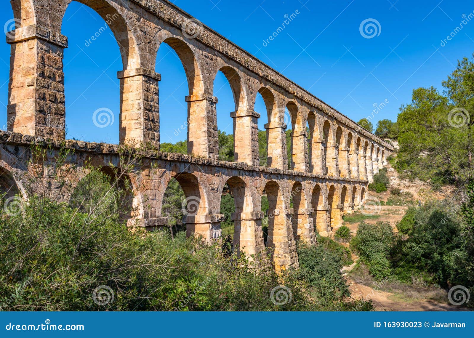 Ancient Roman Aqueduct Ponte Del Diable or Devil`s Bridge in Tarragona ... Ancient Roman Aqueduct Ponte Del Diable or Devil`s Bridge in Tarragona ...