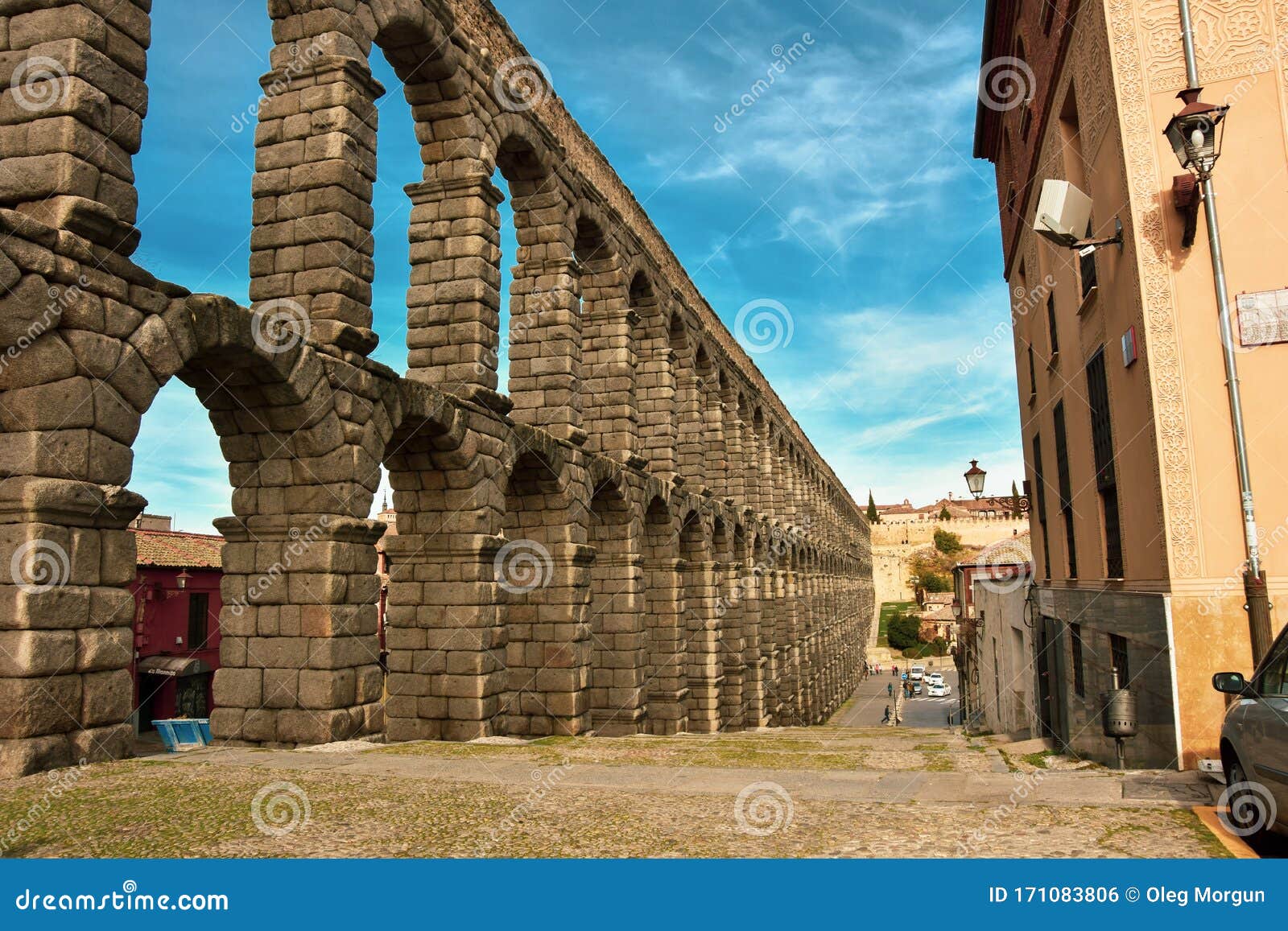 Ancient Roman Aqueduct in Segovia Spain Editorial Photo - Image of ...