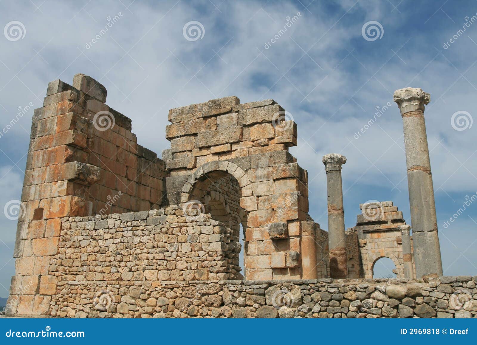 Ancient Roman Arc with Columns Stock Photo - Image of history, arch ...