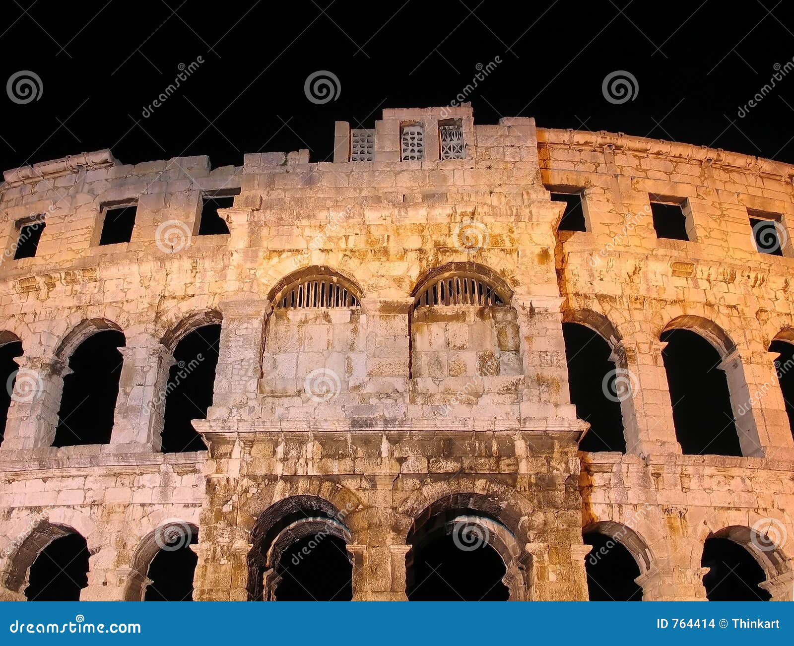 Ancient Roman Arena in Pula, Croatia Stock Photo - Image of christian ...