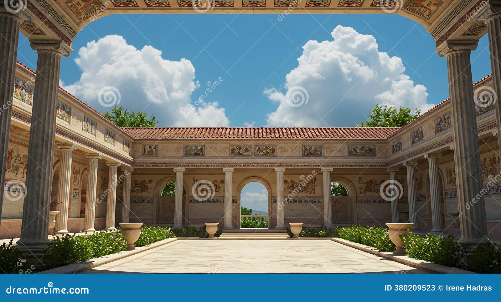 Mural Paintings Tell The Story About The Buddha`s History Stock Photo ...